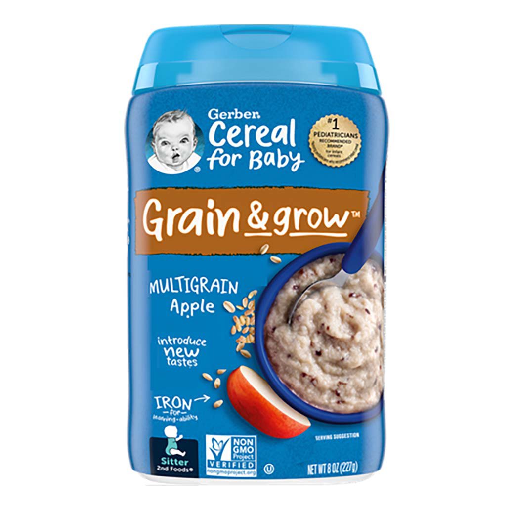 Gerber Cereal For Baby Grain & Grow - Multigrain Apple - Shop Baby food ...