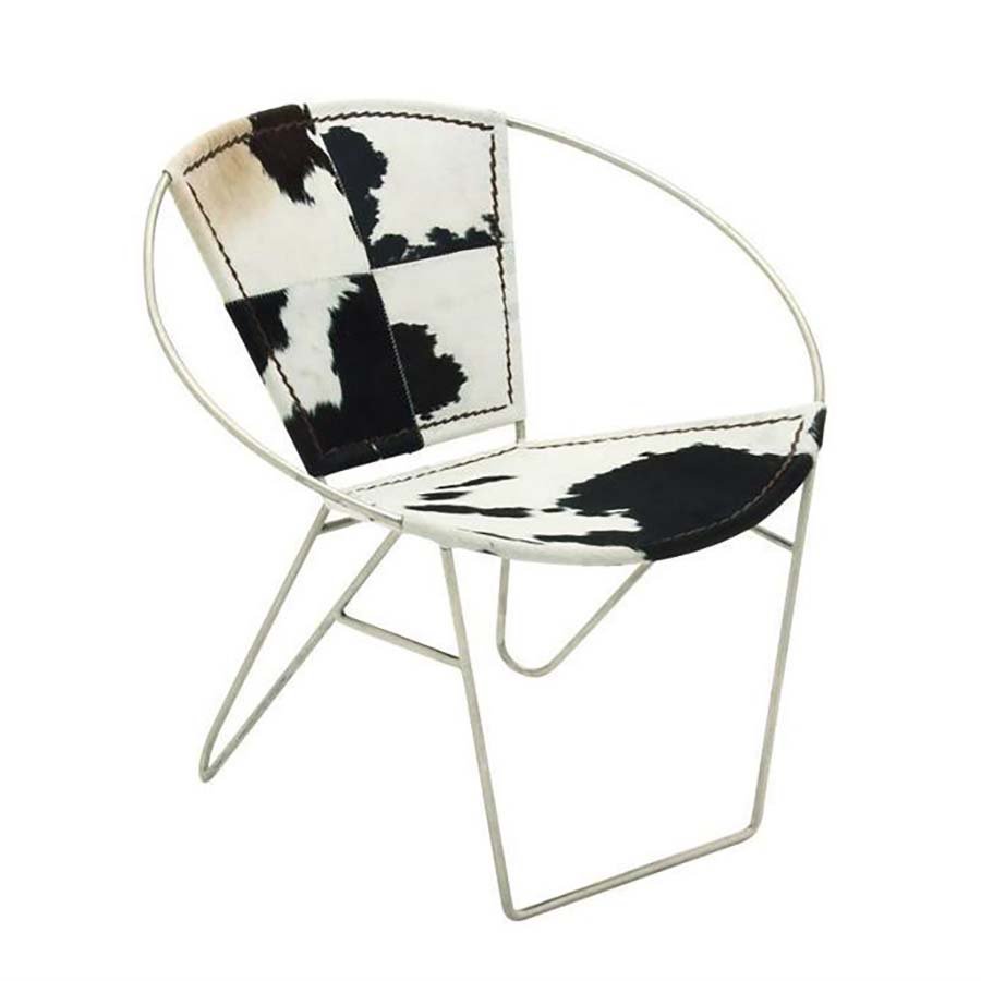 UMA Cowhide Metal Chair - Shop Seasonal decor at H-E-B
