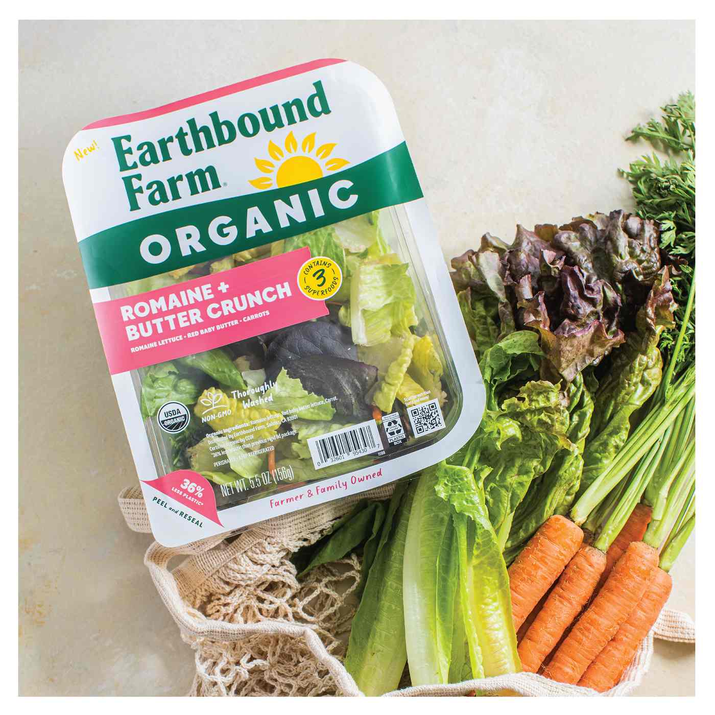 Earthbound Farm Organic Romaine & Butter Crunch - Shop Lettuce & leafy ...