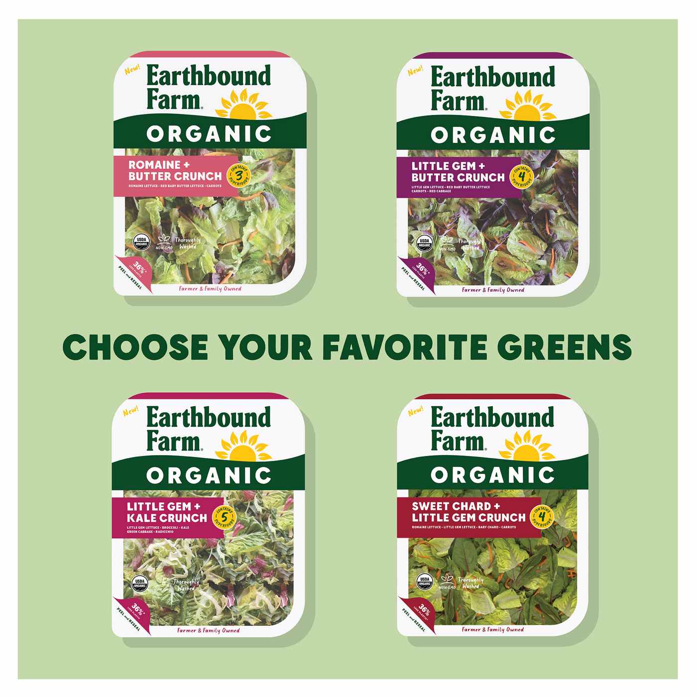 Earthbound Farm Organic Romaine & Butter Crunch - Shop Lettuce & leafy ...