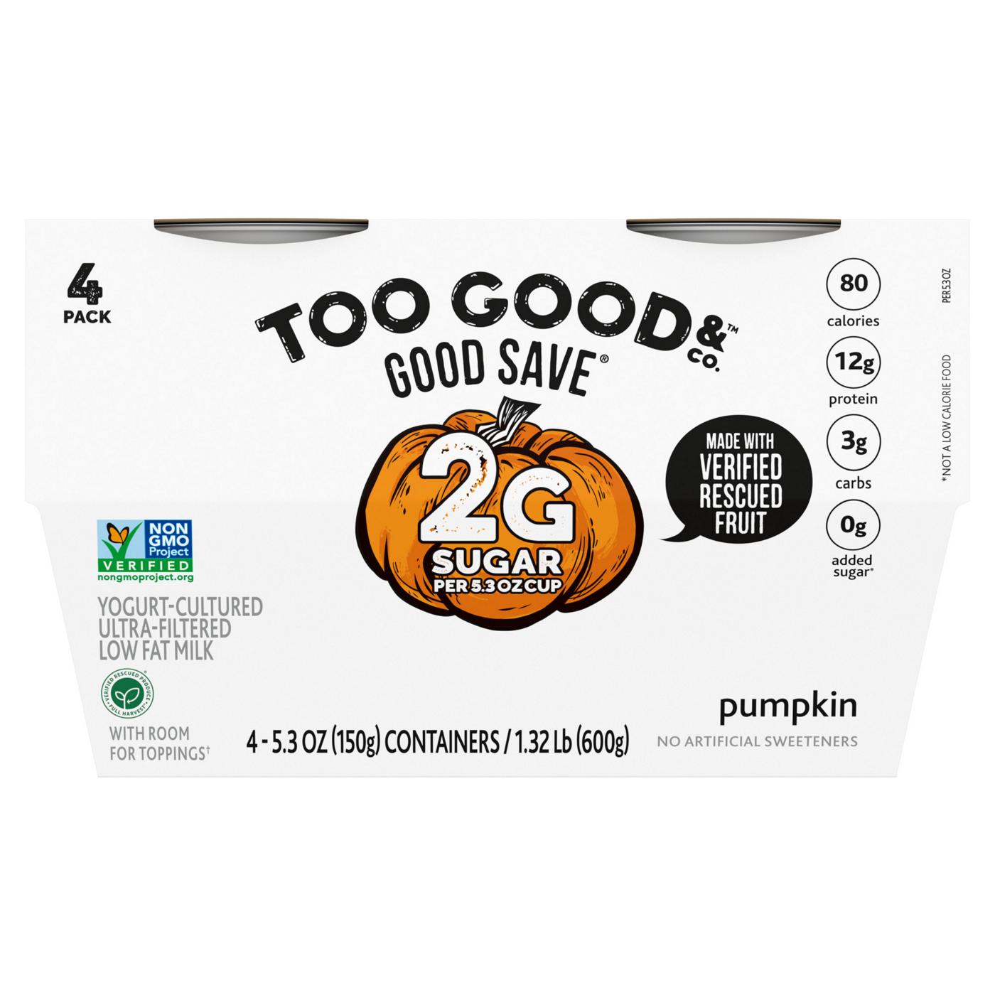 Too Good & Co. Lower Sugar 4 pk Greek Yogurt - Pumpkin - Shop Yogurt at ...