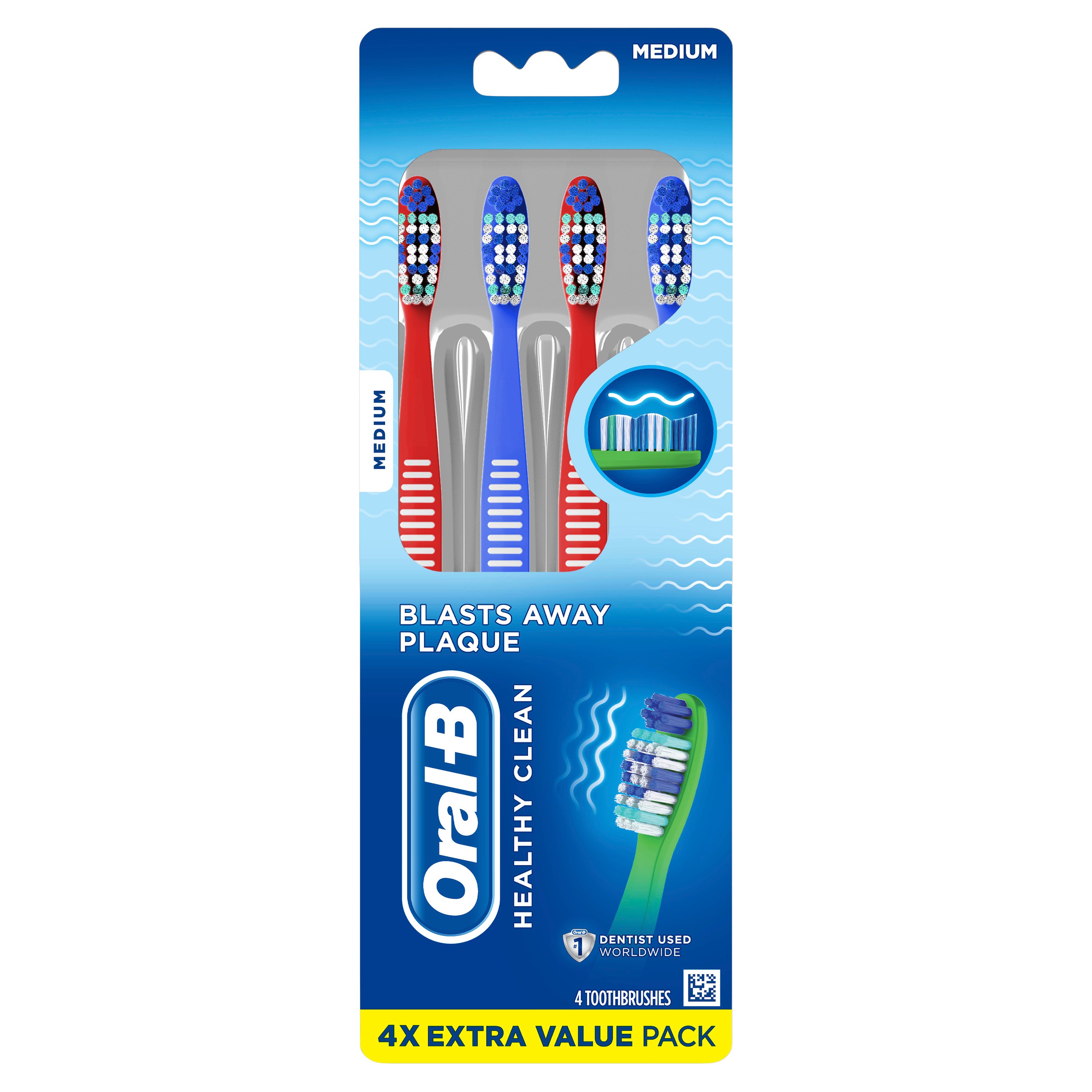 Oral-B Healthy Clean Toothbrush Value Pack - Medium - Shop Toothbrushes ...