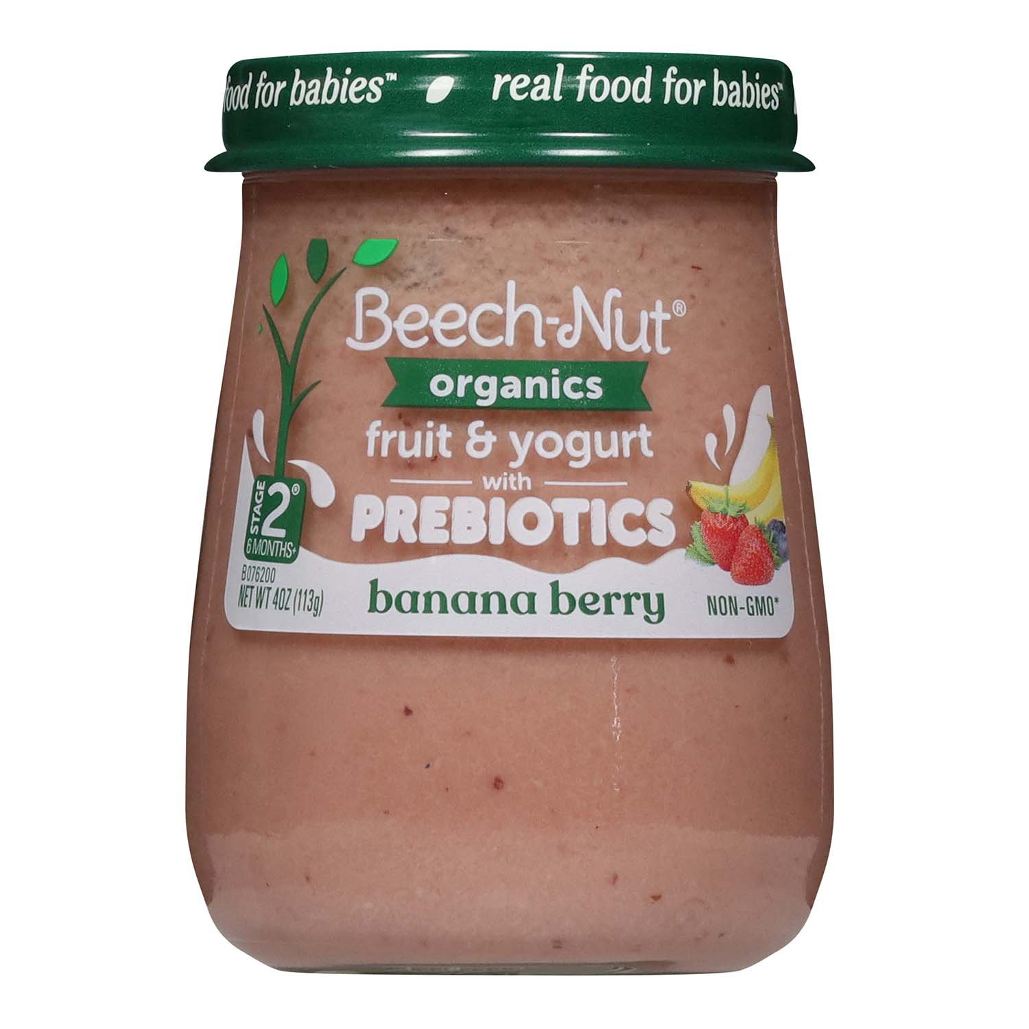 Beech-Nut Organics Stage 2 with Prebiotics Baby Food - Banana Berry ...