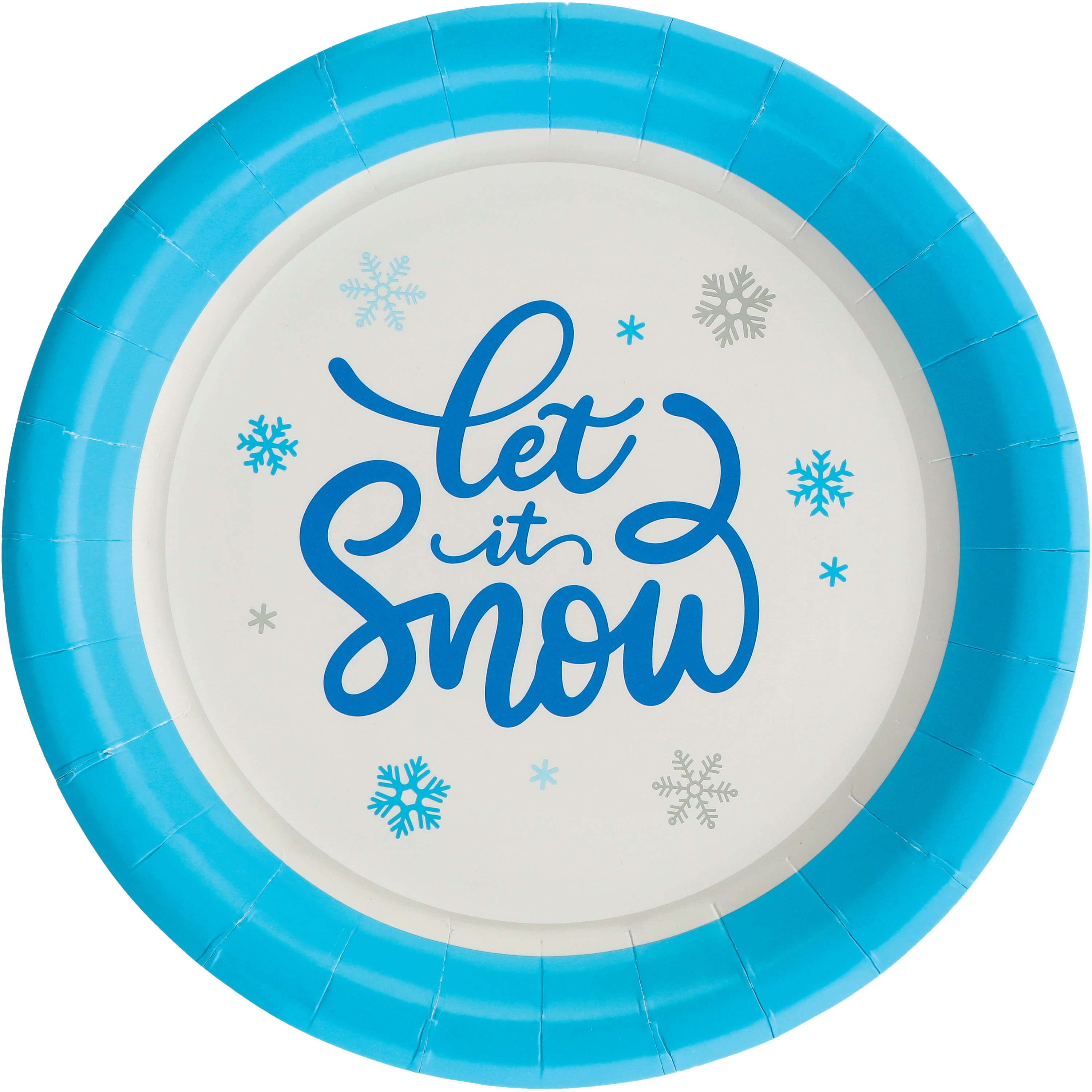 Destination Holiday Let It Snow Paper Christmas Party Plates, 10 ct ...