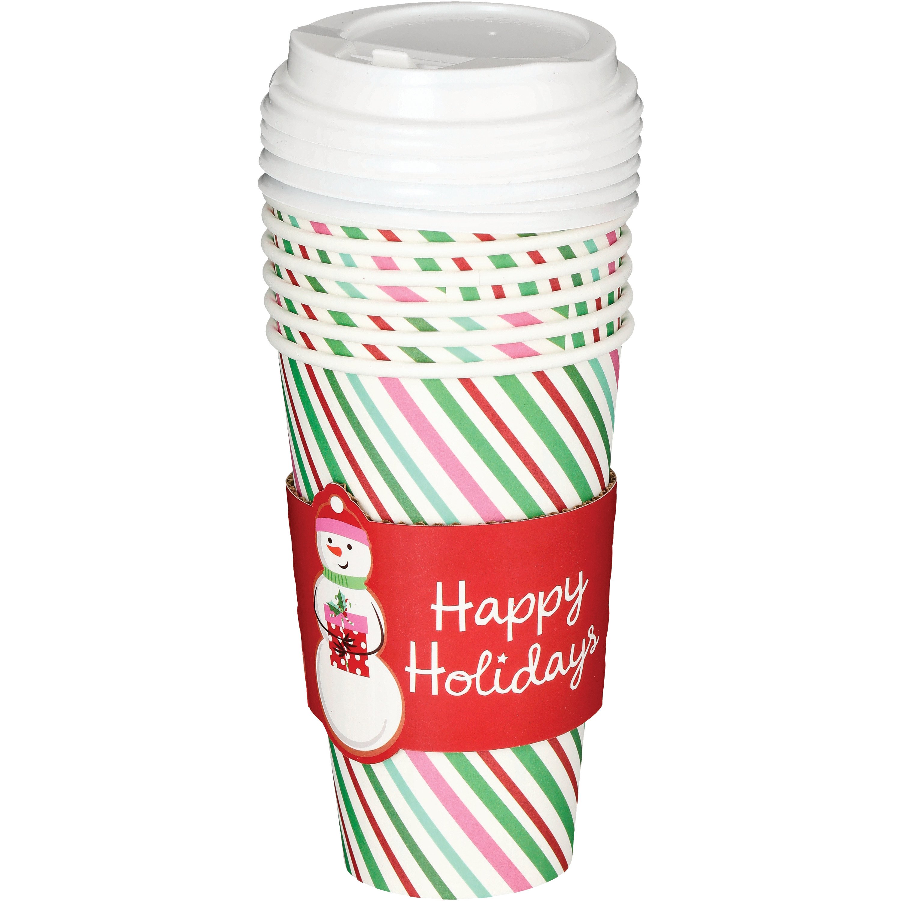 Destination Holiday Happy Holidays Paper Christmas Coffee Cups & Lids ...