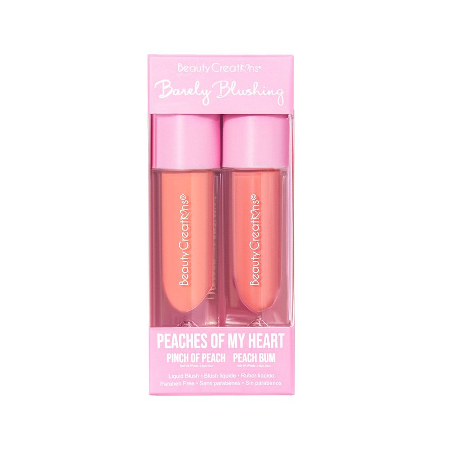 Beauty Creations Barely Blushing Peaches Of My Heart Liquid Blush Set - Pinch of Peach & Peach ...