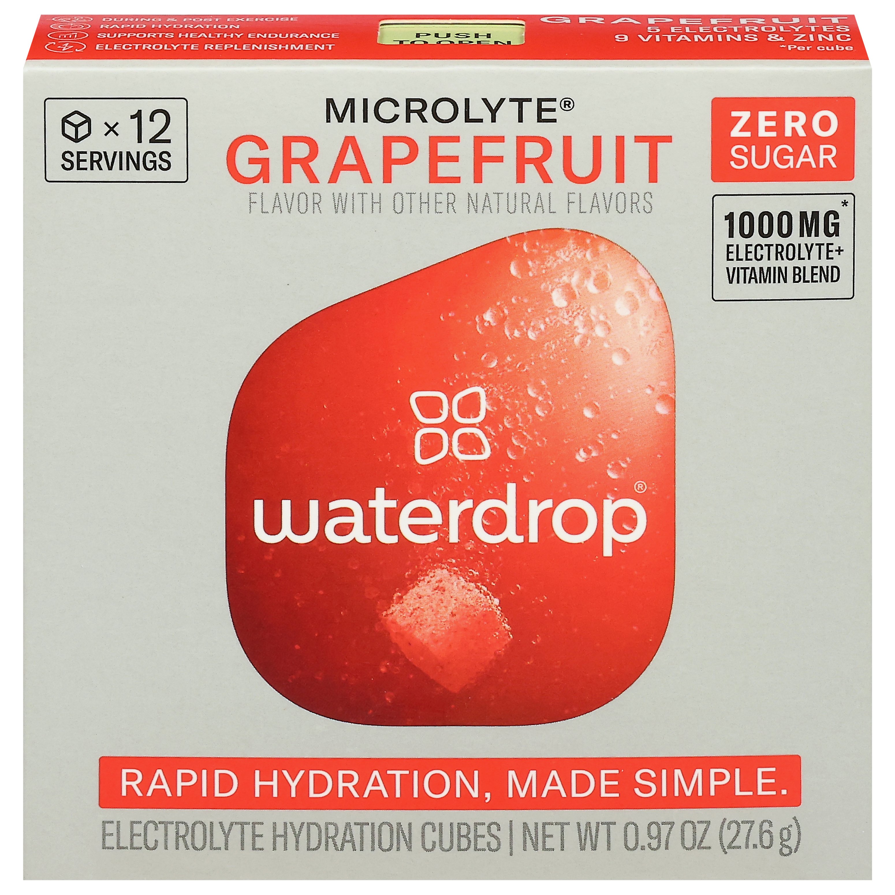 Waterdrop Microlyte Electrolyte Hydration Cubes - Grapefruit - Shop ...