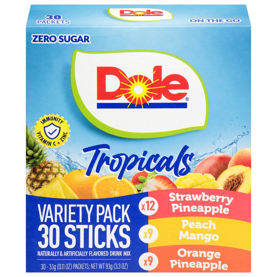 Dole Tropicals Zero Sugar Drink Mix Packets Variety Pack - Shop Mixes ...