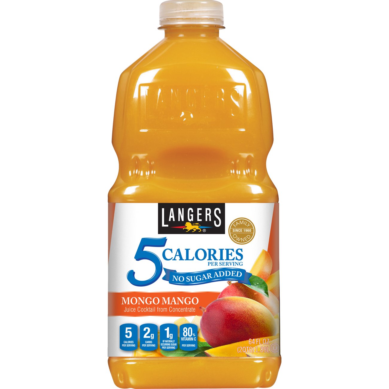 Langers 5 Calories No Sugar Added Mongo Mango Juice Cocktail - Shop ...