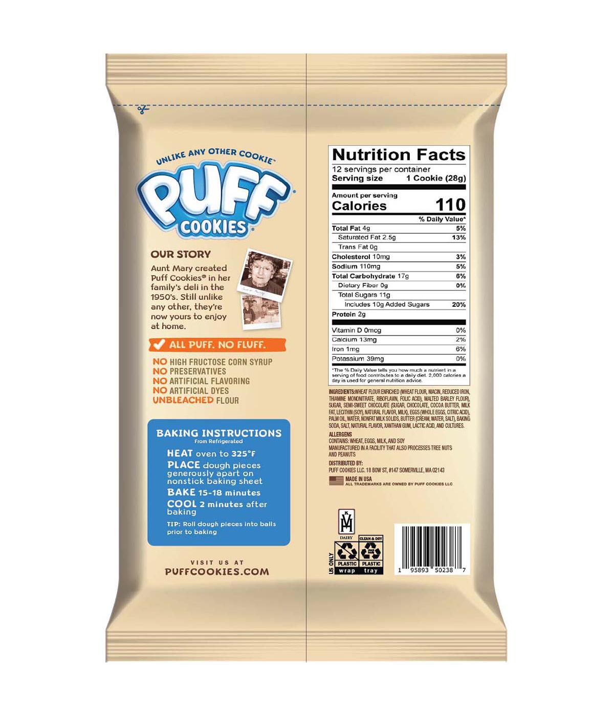 Puff Cookies Puff Cookie Dough Chocolate Chip - Shop Biscuit & cookie ...