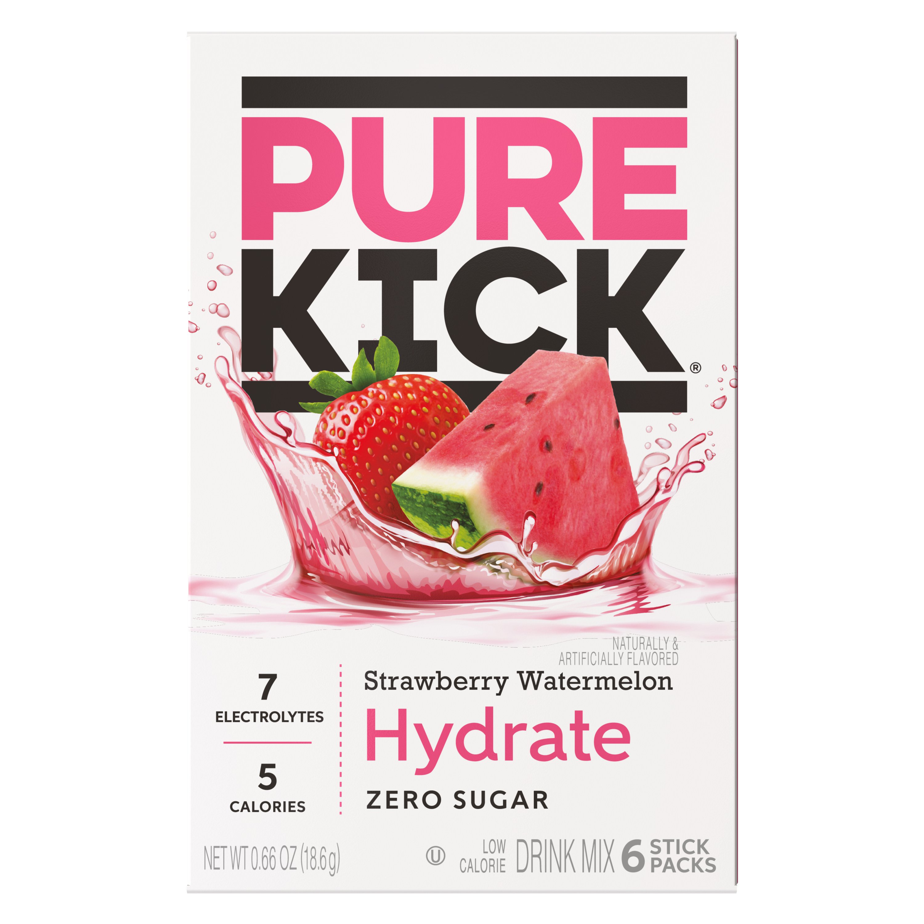 Pure Kick Hydrate Drink Mix - Strawberry Watermelon - Shop Mixes ...