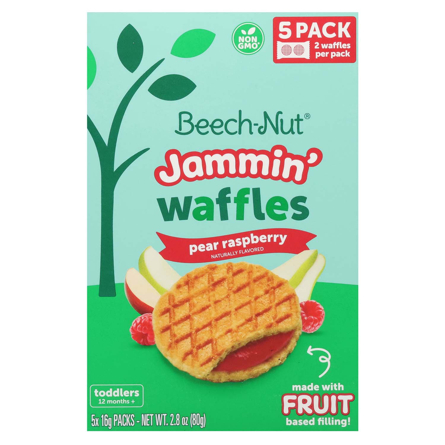 Beech-Nut Jammin' Waffles - Pear Raspberry - Shop Toddler food at H-E-B