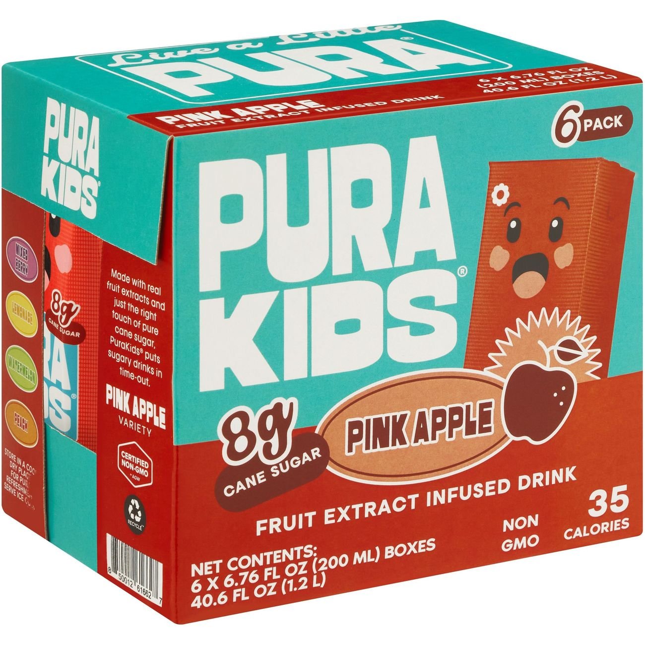 Pura Kids Infused Naturally Flavored Drink 6 pk Boxes - Pink Apple ...