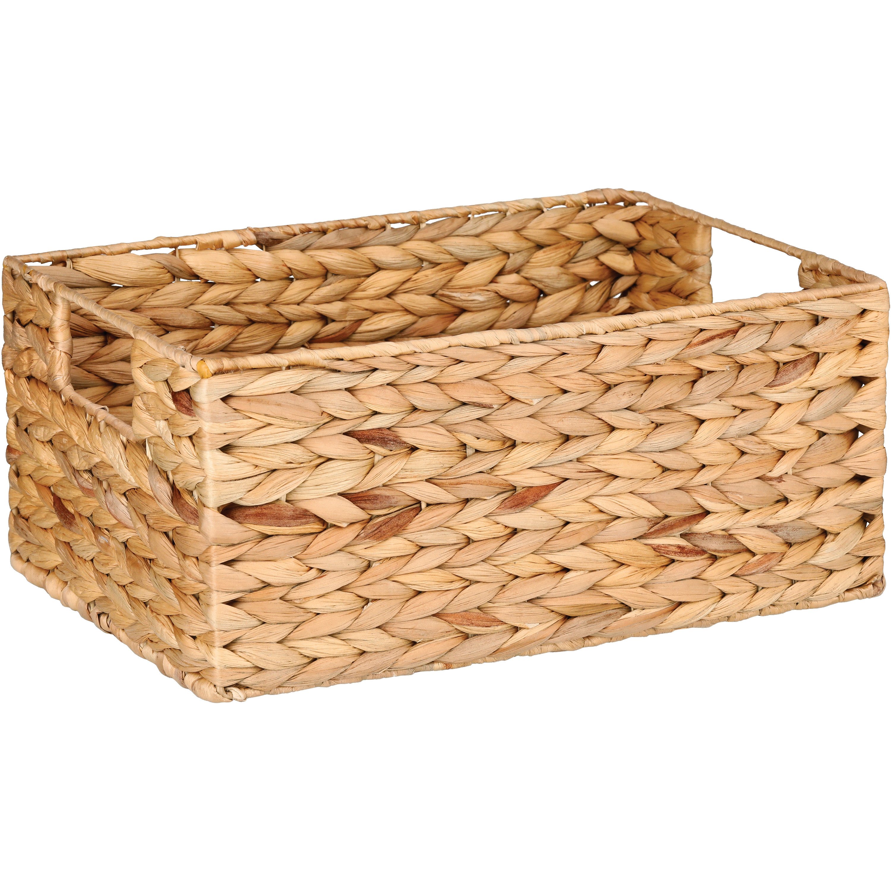 Destination Holiday Water Hyacinth Rectangular Bin, Large - Shop ...