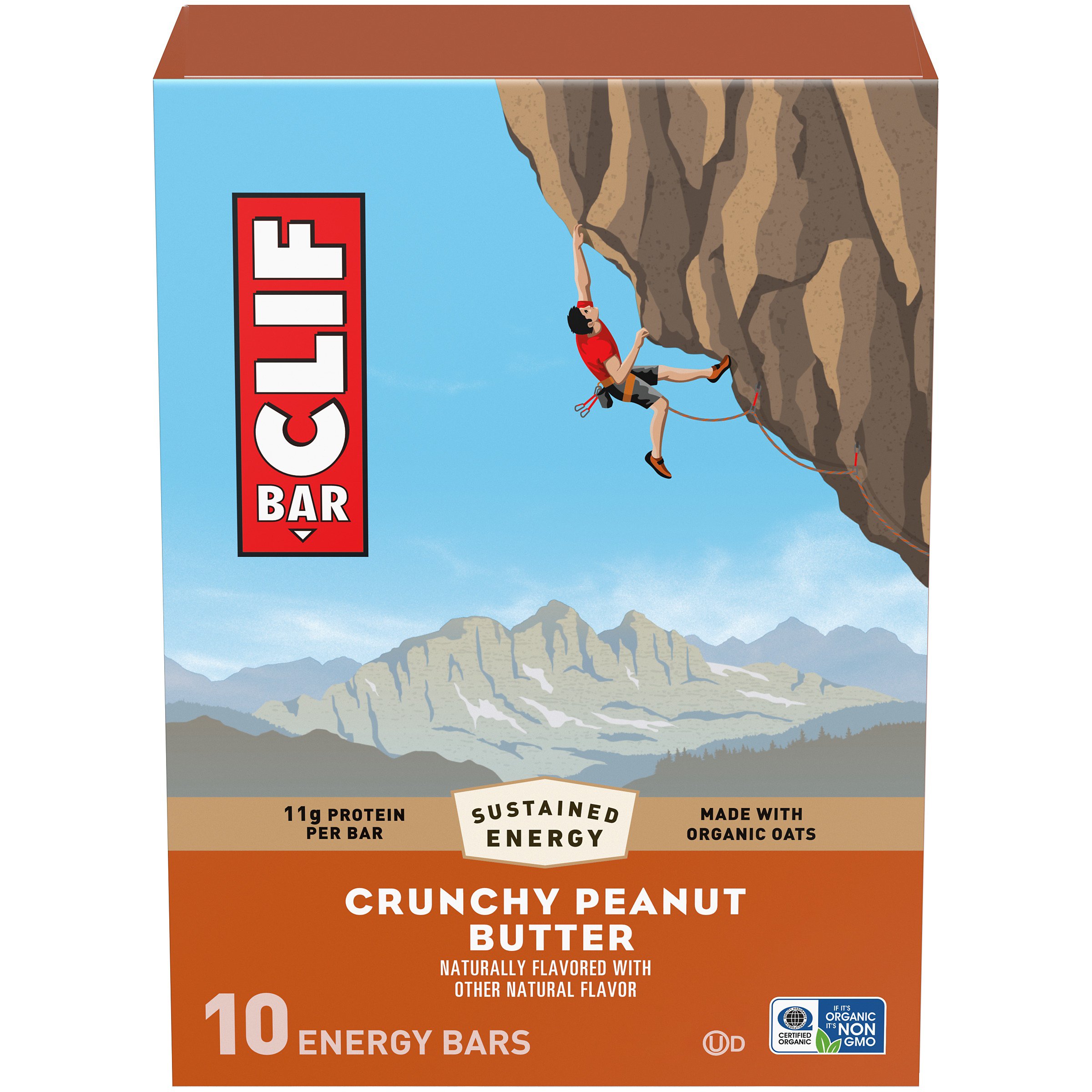Clif Bar 11g Protein Energy Bars - Crunchy Peanut Butter - Shop Granola ...