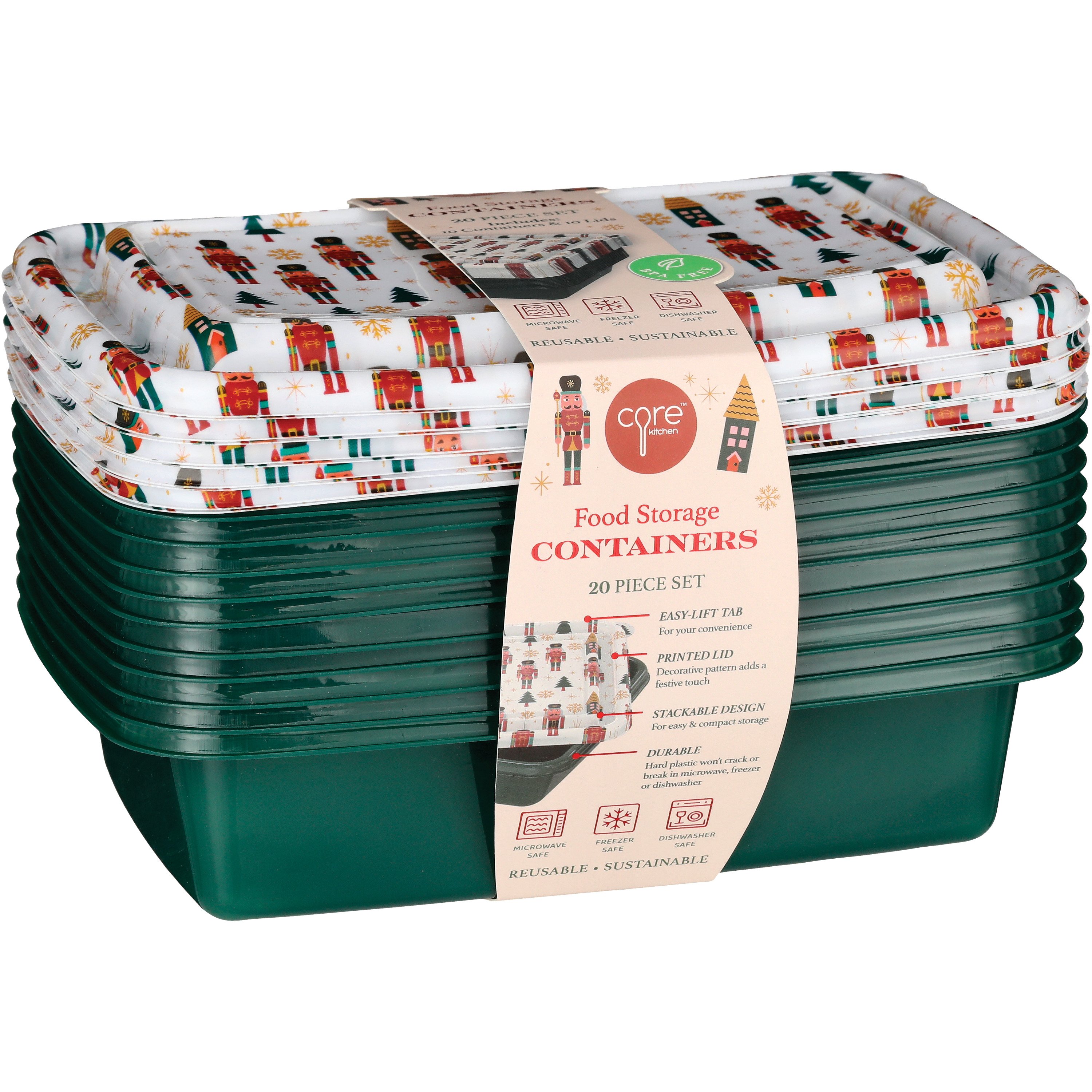 Core Kitchen Christmas Food Storage Containers - Nutcrackers - Shop ...