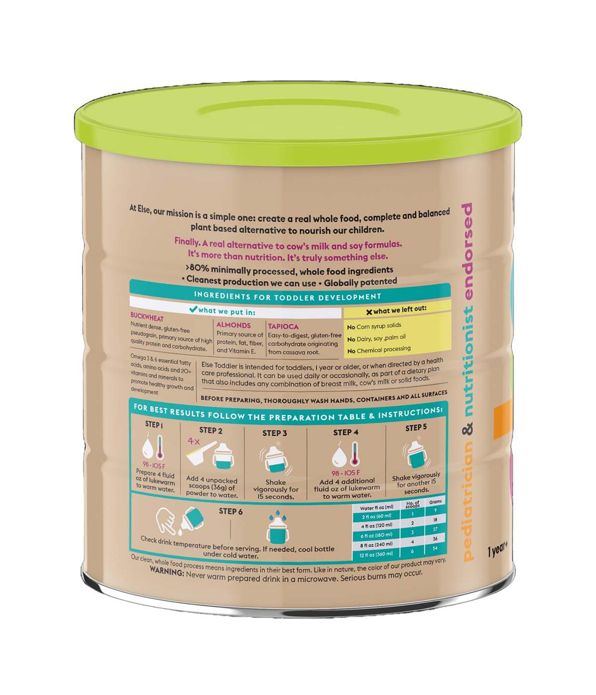 Else Plant-Based Complete & Balanced Nutrition Toddler Drink - Shop ...