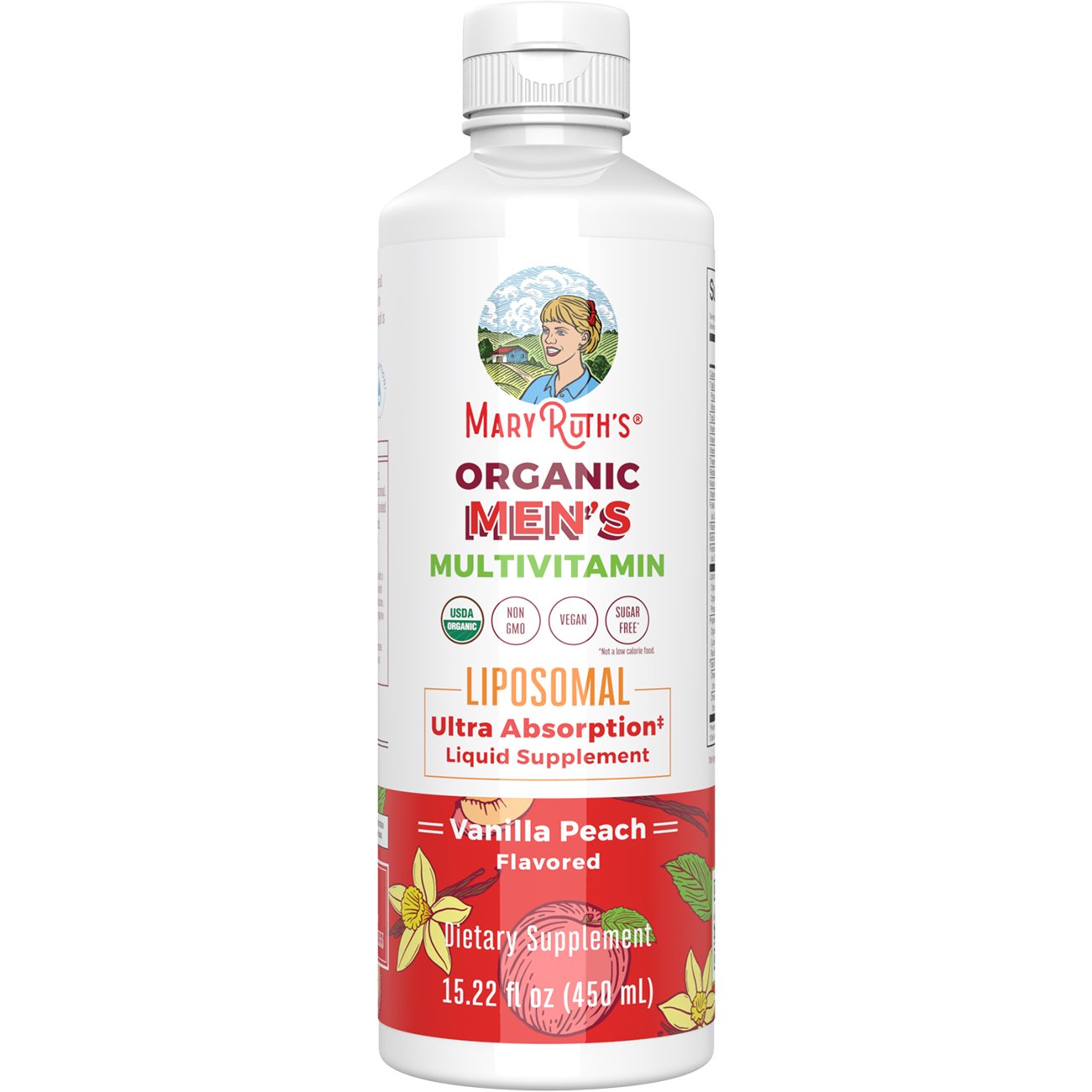 Mary Ruth's Organic Men's Multivitamin Liposomal - Vanilla Peach - Shop ...