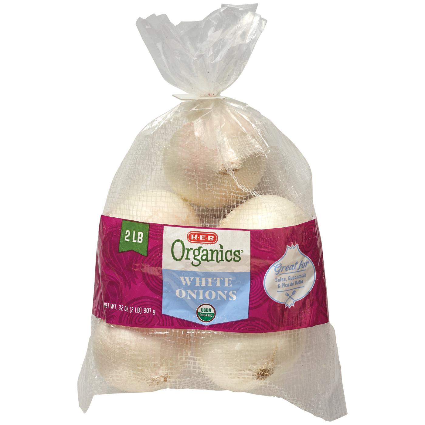 H-E-B Organics Fresh White Onions - Shop Onions & garlic at H-E-B