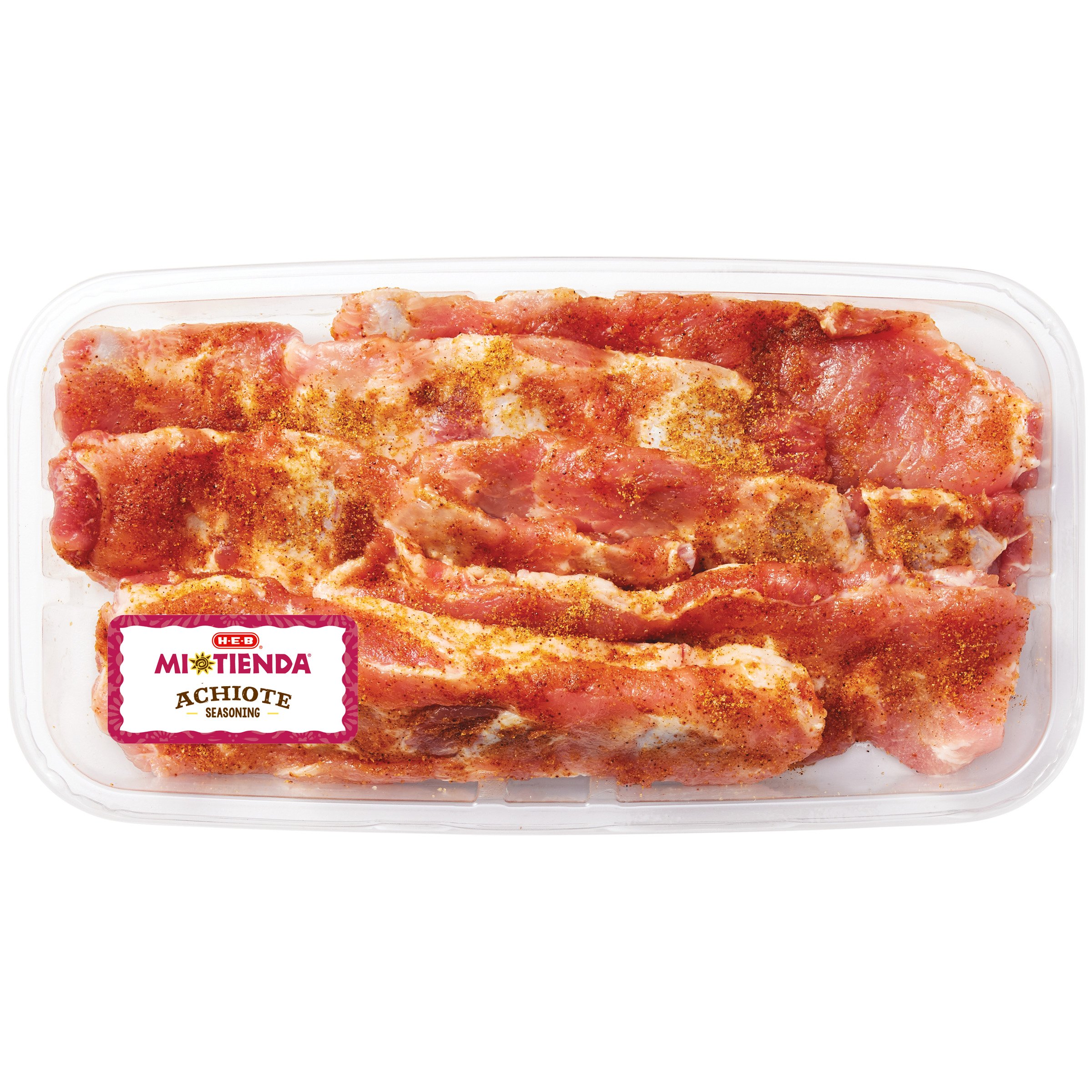H-E-B Mi Tienda Seasoned Bone-In Pork Riblets – Achiote - Shop Pork at ...