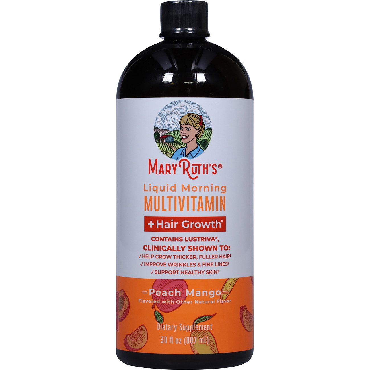 Mary Ruth's Liquid Morning Multivitamin + Hair Growth - Peach Mango ...