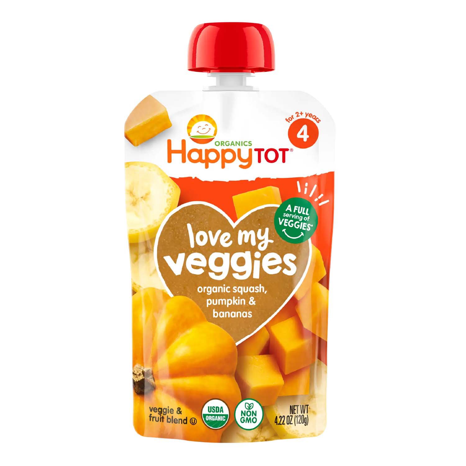 Happy Tot Organics Love My Veggies Pouch - Squash, Pumpkin & Bananas ...