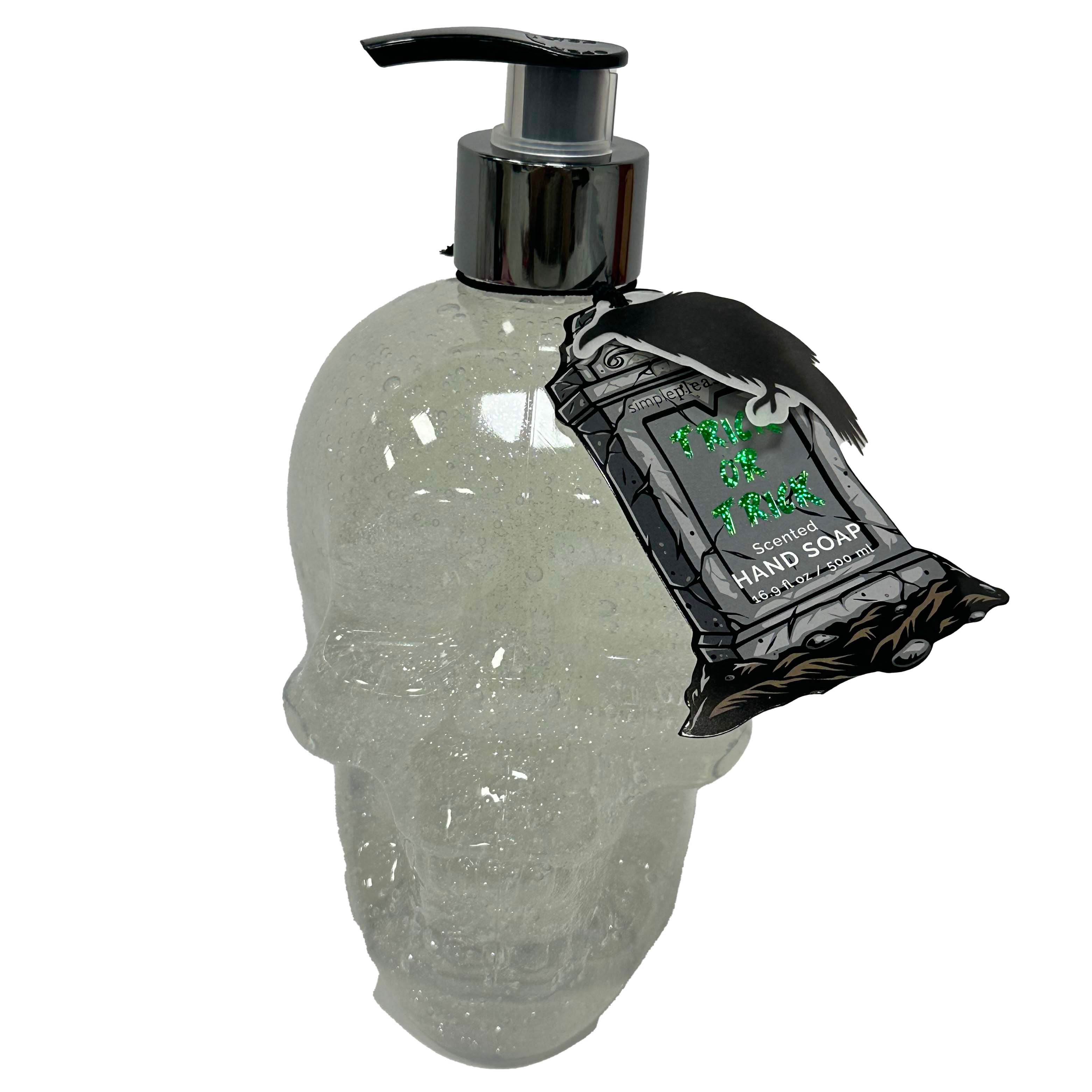 Simple Pleasures Halloween Clear Metallic Skull Scented Hand Soap ...