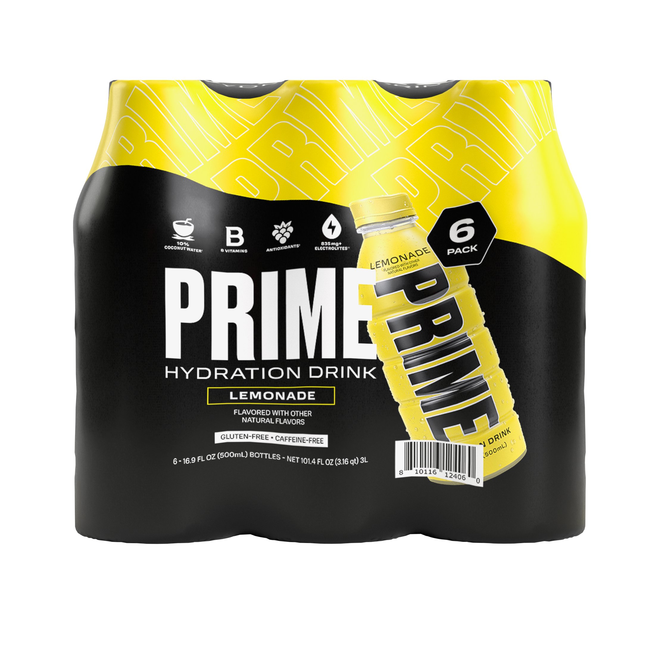 Prime Hydration Lemonade 6 pk Bottles - Shop Sports & energy drinks at ...