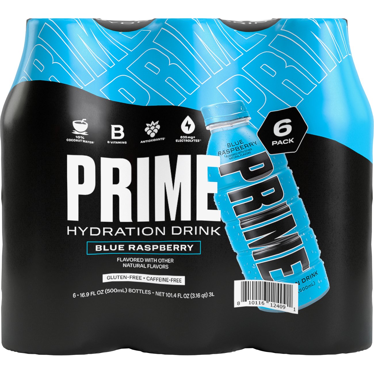 PRIME Hydration Drink 6 pk Bottles - Blue Raspberry - Shop Sports ...