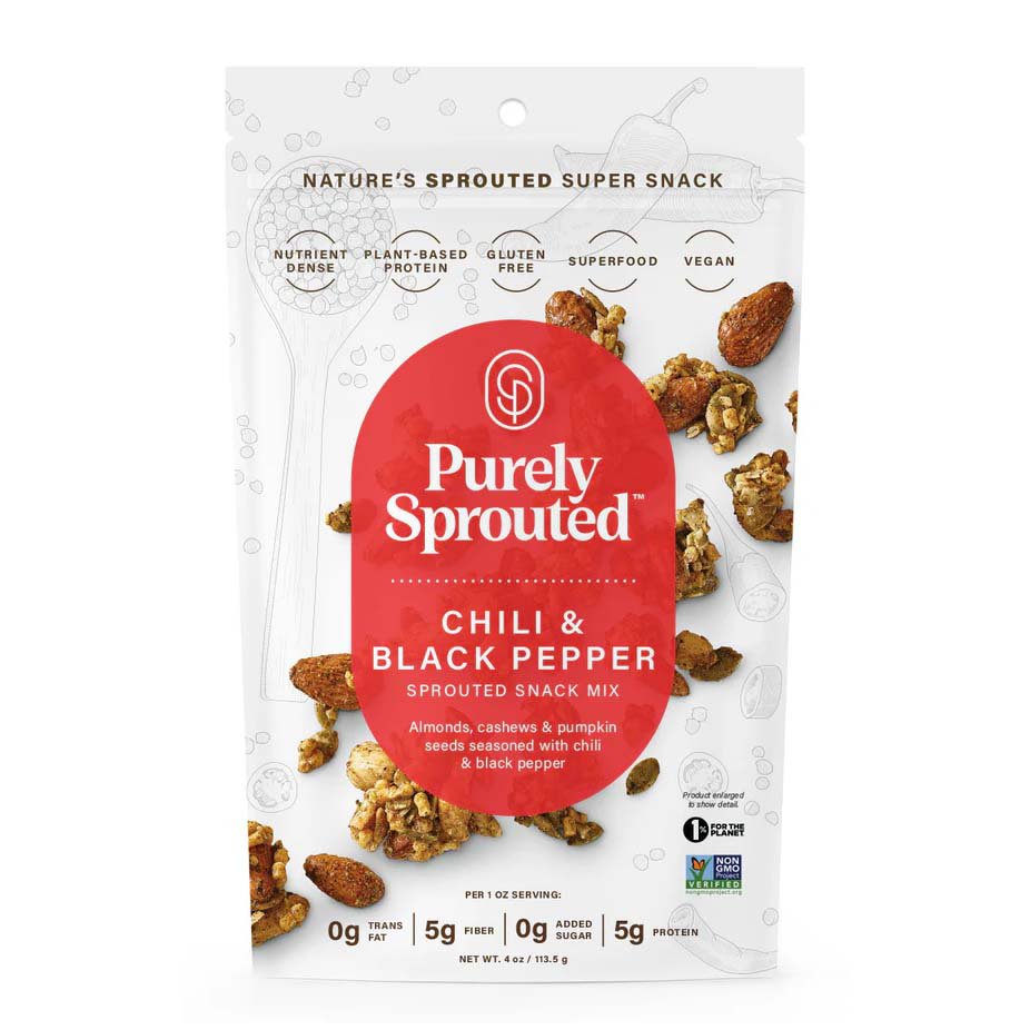 Purely Sprouted Snack Mix - Chili & Black Pepper - Shop Nuts & seeds at ...