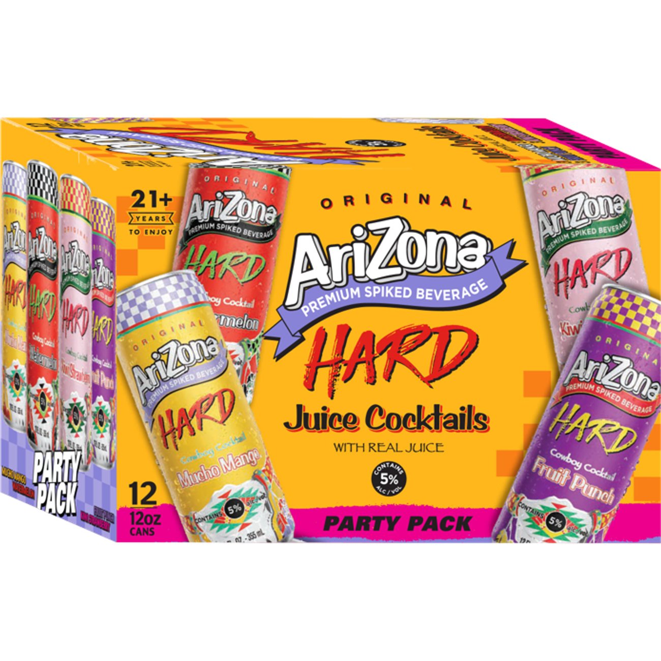 Arizona Hard Juice Cocktails Party Pack Variety 12 pk Cans - Shop Malt ...