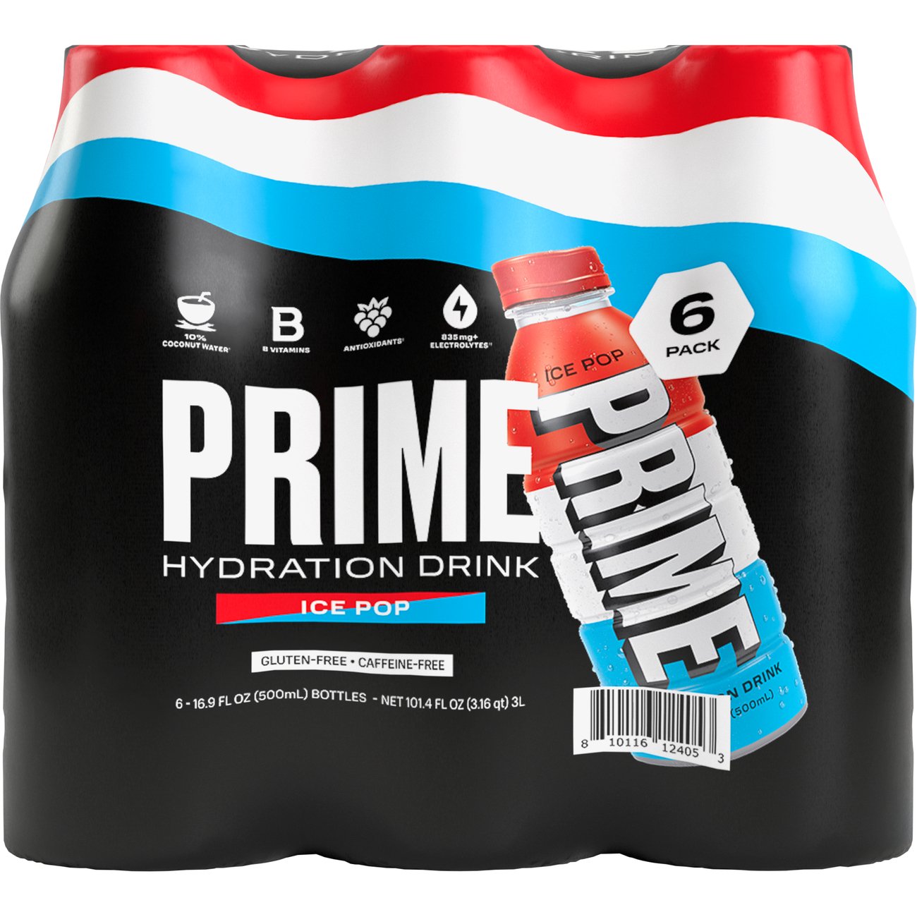 PRIME Hydration Drink 6 pk Bottles - Ice Pop - Shop Sports & energy ...
