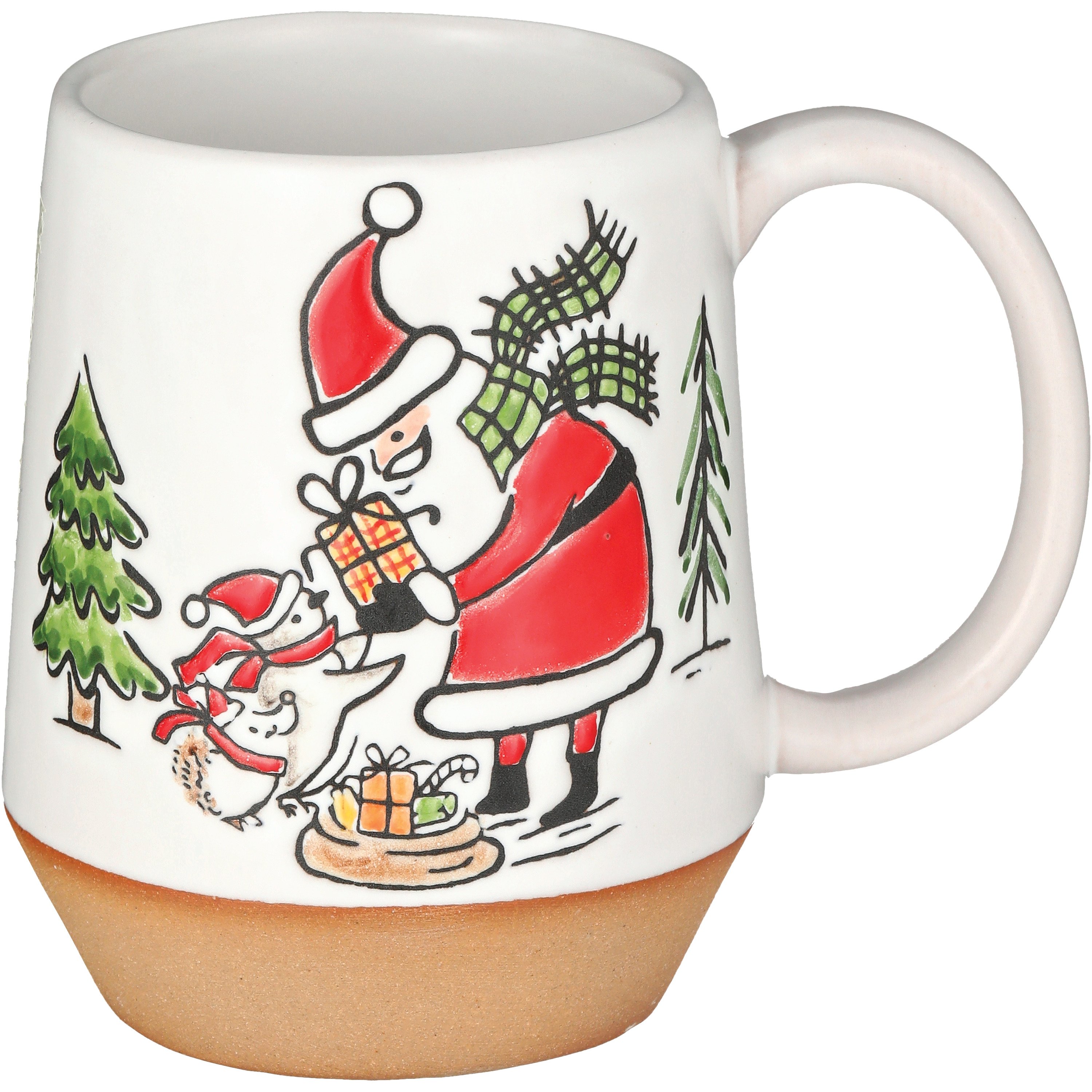 Destination Holiday Santa Gifts Stoneware Christmas Mug - Shop Glasses ...