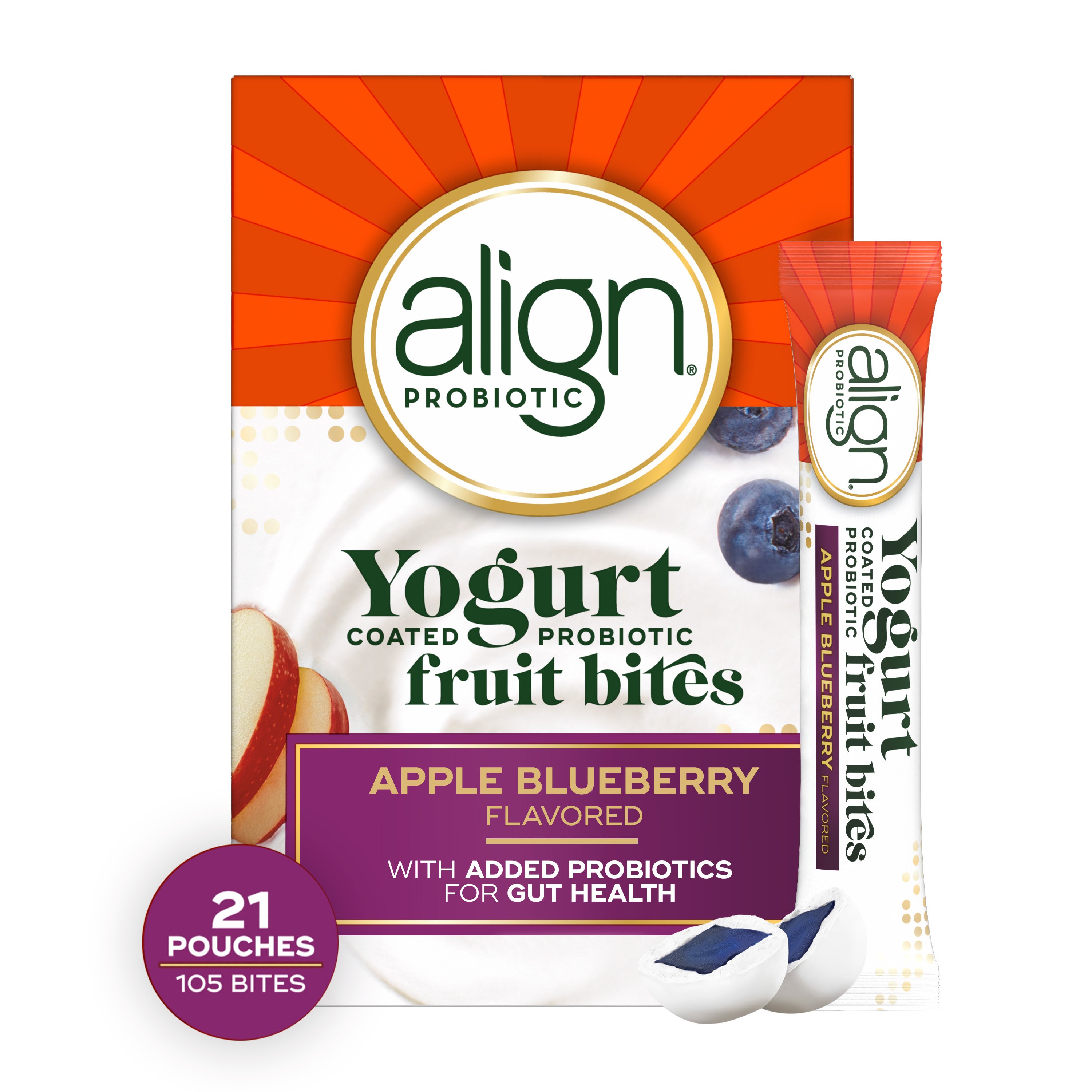 Align Probiotic Yogurt Coated Fruit Bites - Apple Blueberry - Shop Diet ...