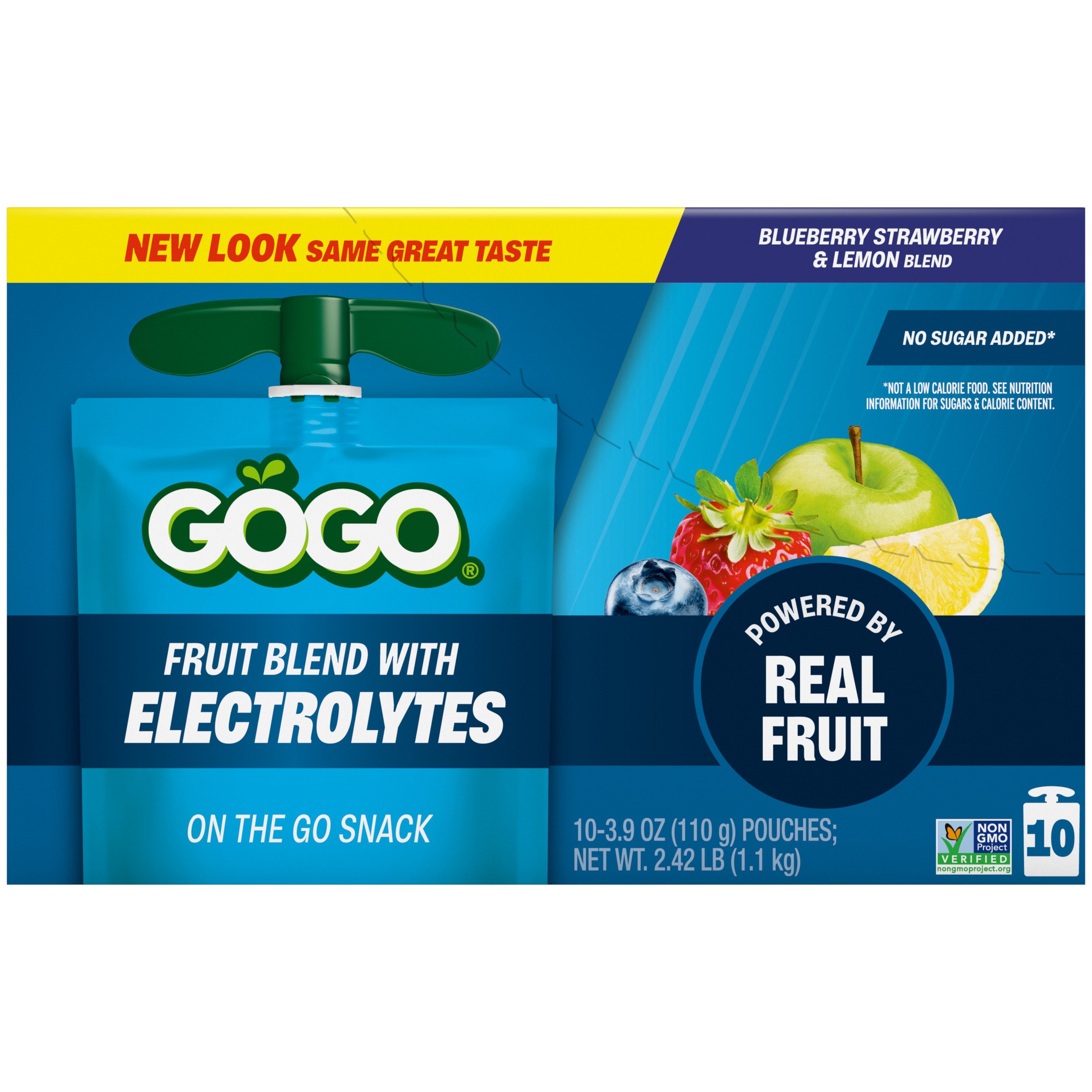 GoGo squeeZ Active Electrolyte No Sugar Added Blueberry Strawberry ...