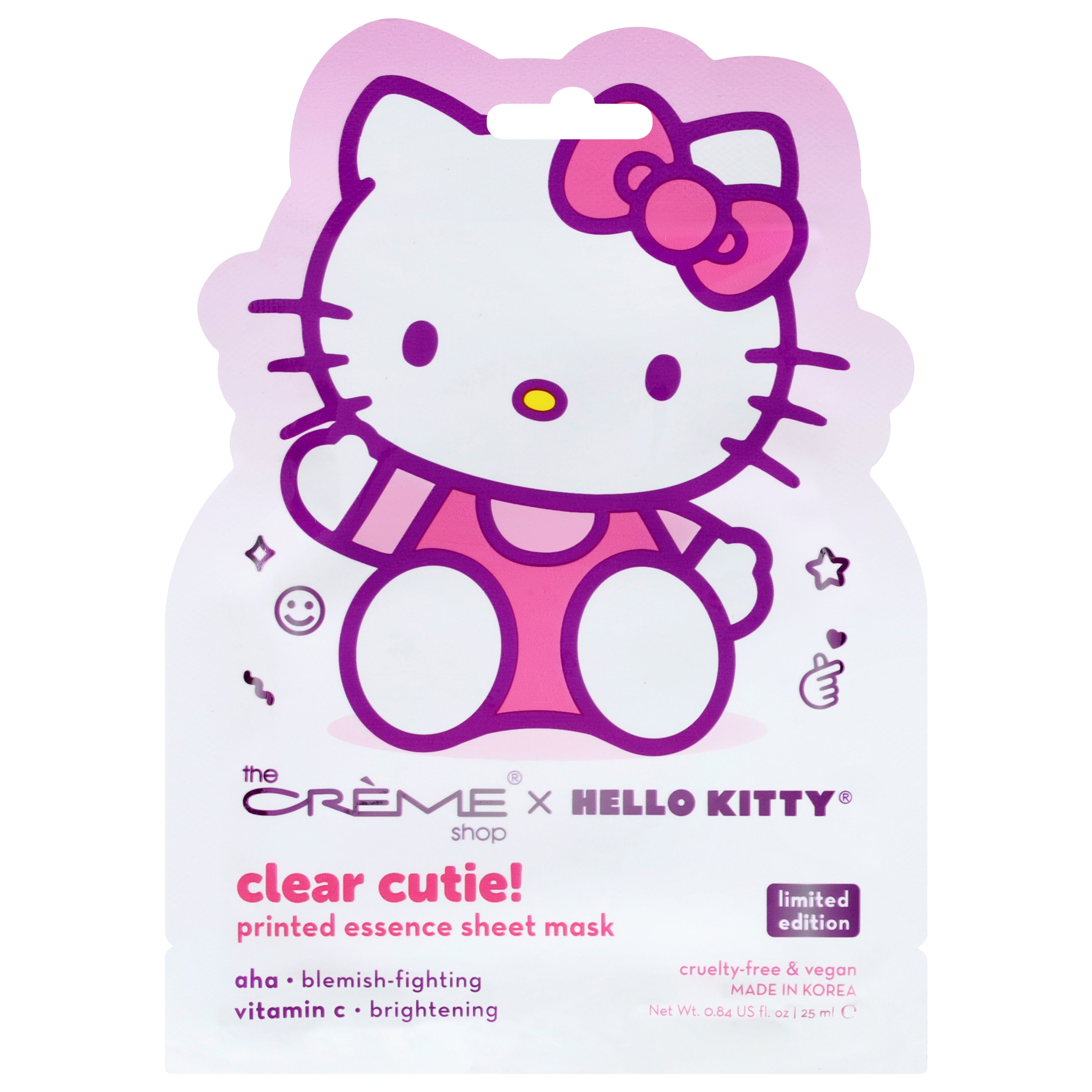 The Crème Shop x Hello Kitty Clear Cutie Face Sheet Mask - Shop Facial ...