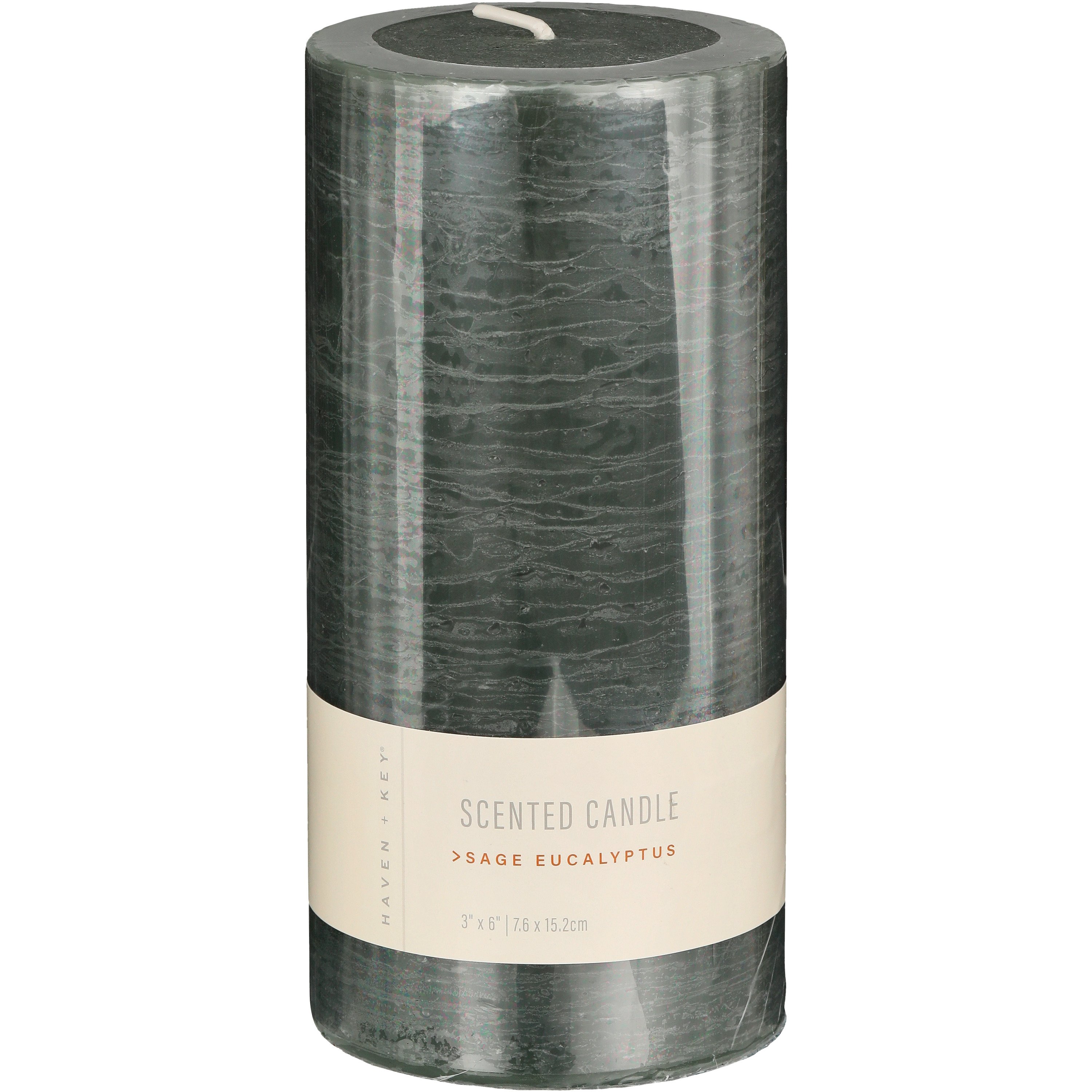 Haven + Key Scented Pillar Candle - Sage Eucalyptus - Shop Candles at H-E-B