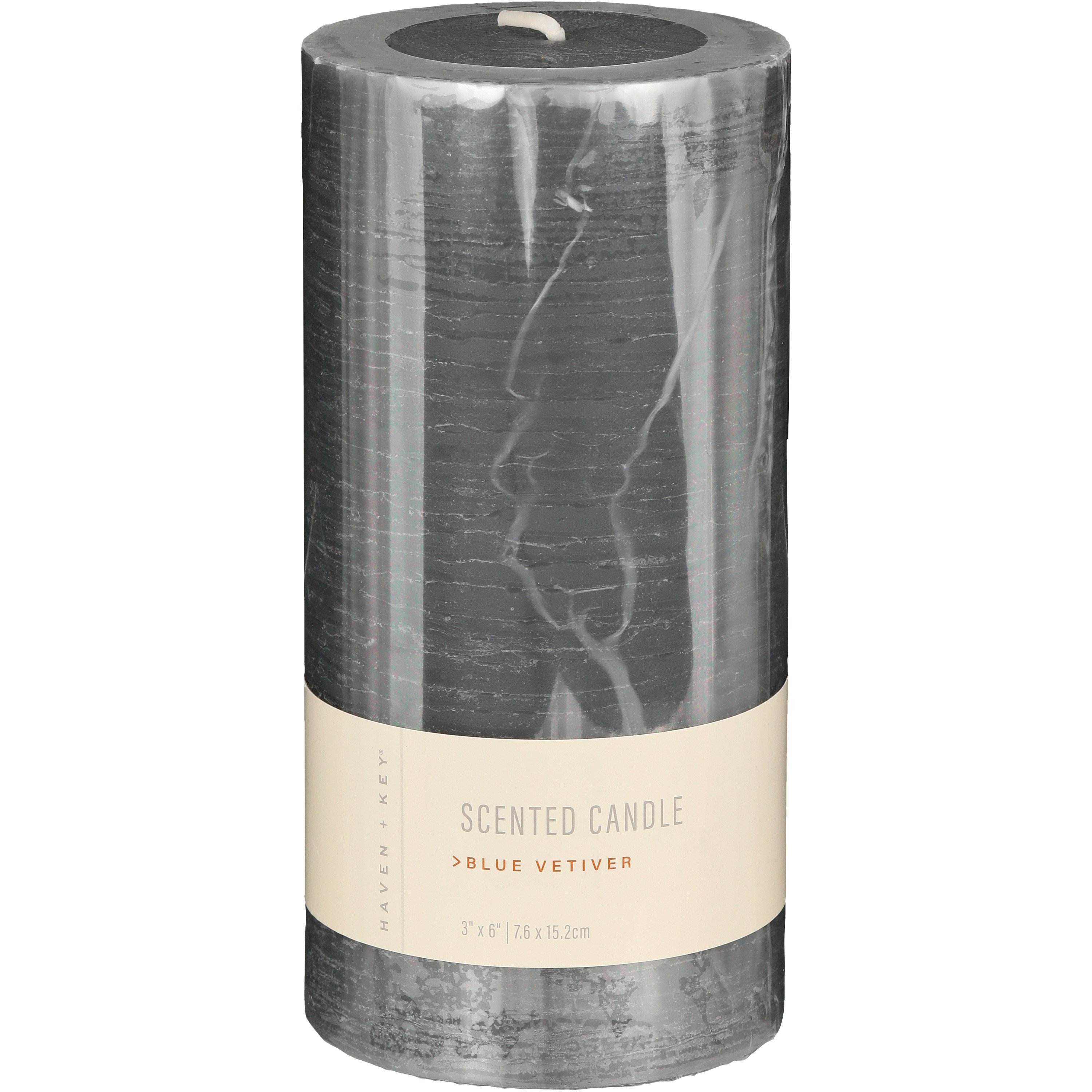 Haven + Key Blue Vetiver Scented Pillar Candle - Shop Candles at H-E-B