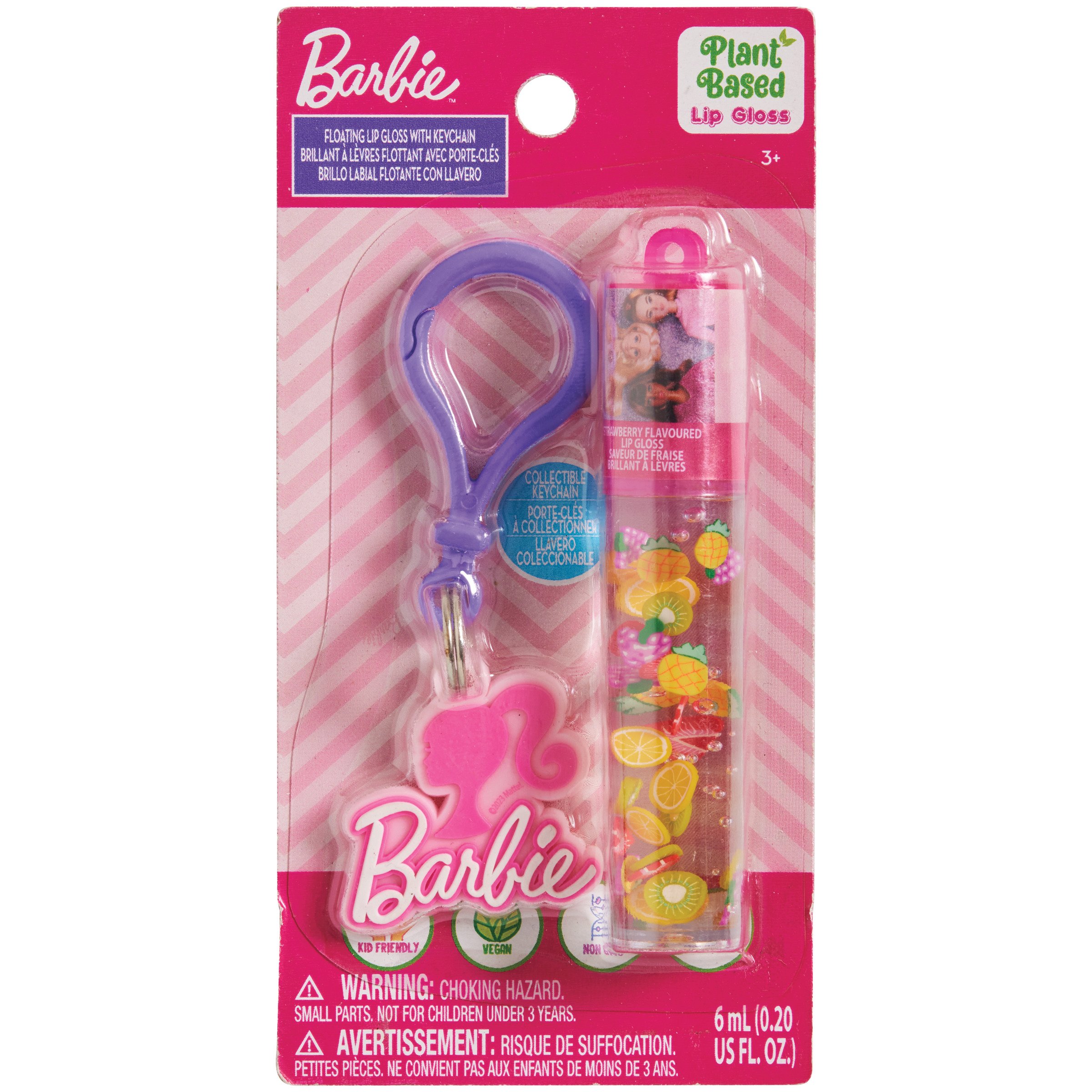 Barbie Floating Lip Gloss With Keychain - Strawberry - Shop Lip balm ...