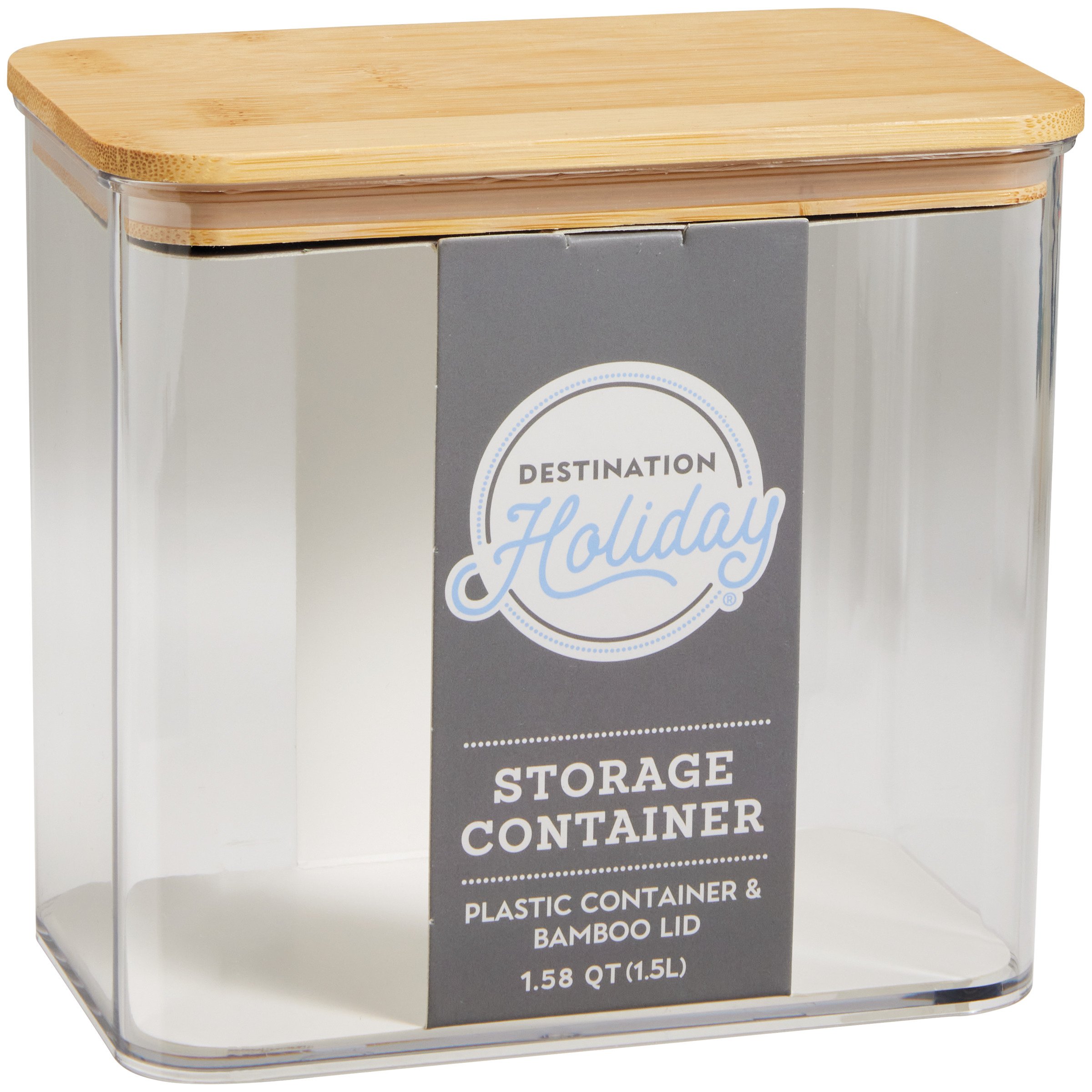 Destination Holiday Plastic Storage Container with Bamboo Lid - Shop ...