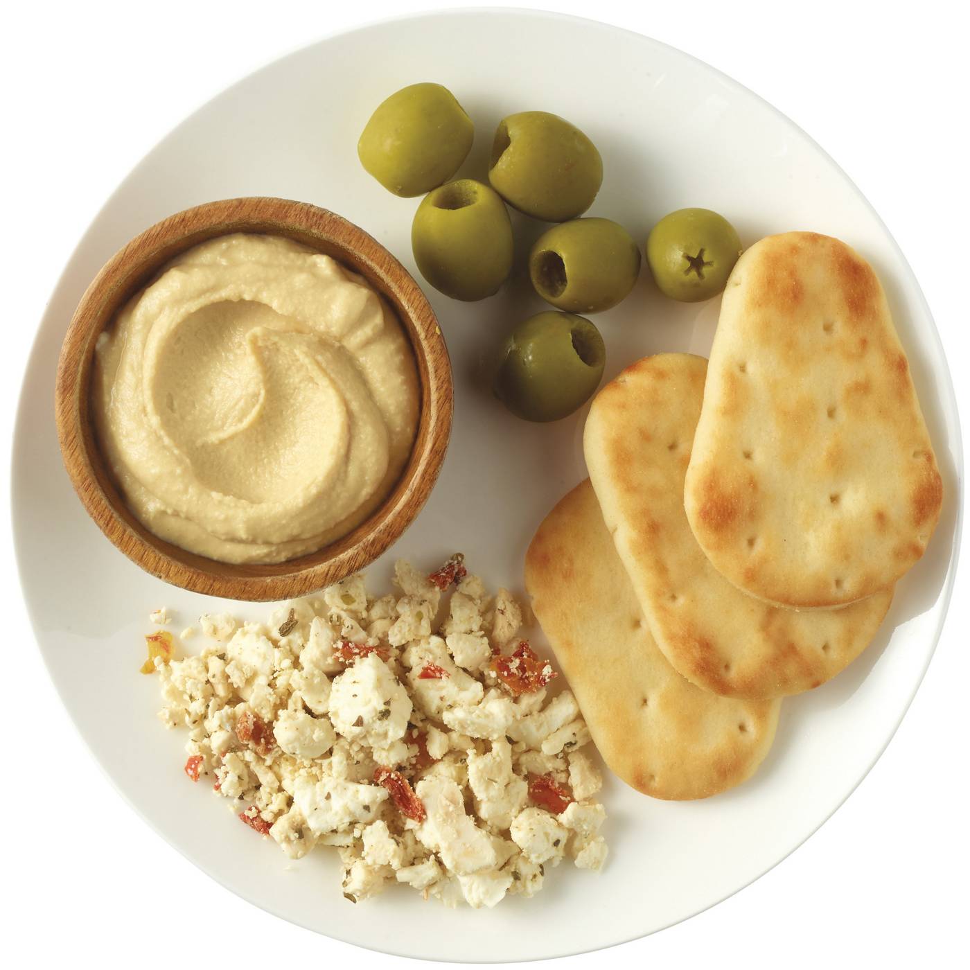 Meal Simple by H-E-B Snack Tray – Hummus, Pita & Olives - Shop Snack ...
