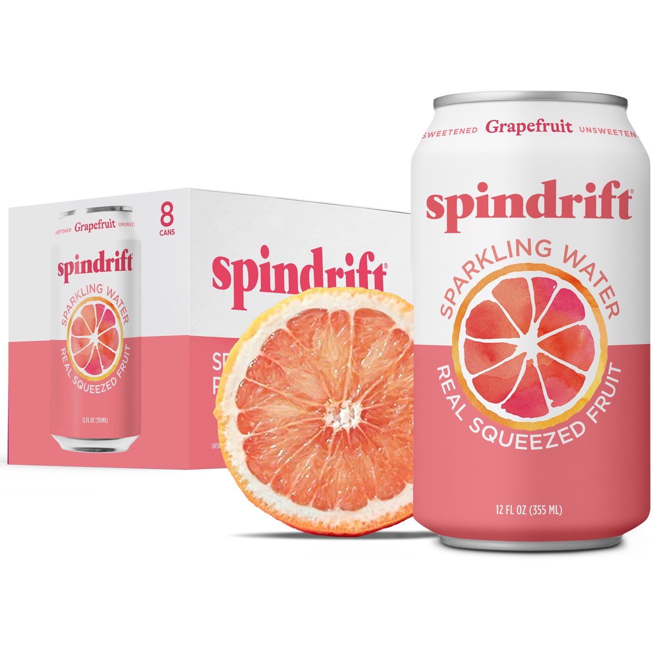 Spindrift Grapefruit Sparkling Water 8 pk Cans - Shop Water at H-E-B