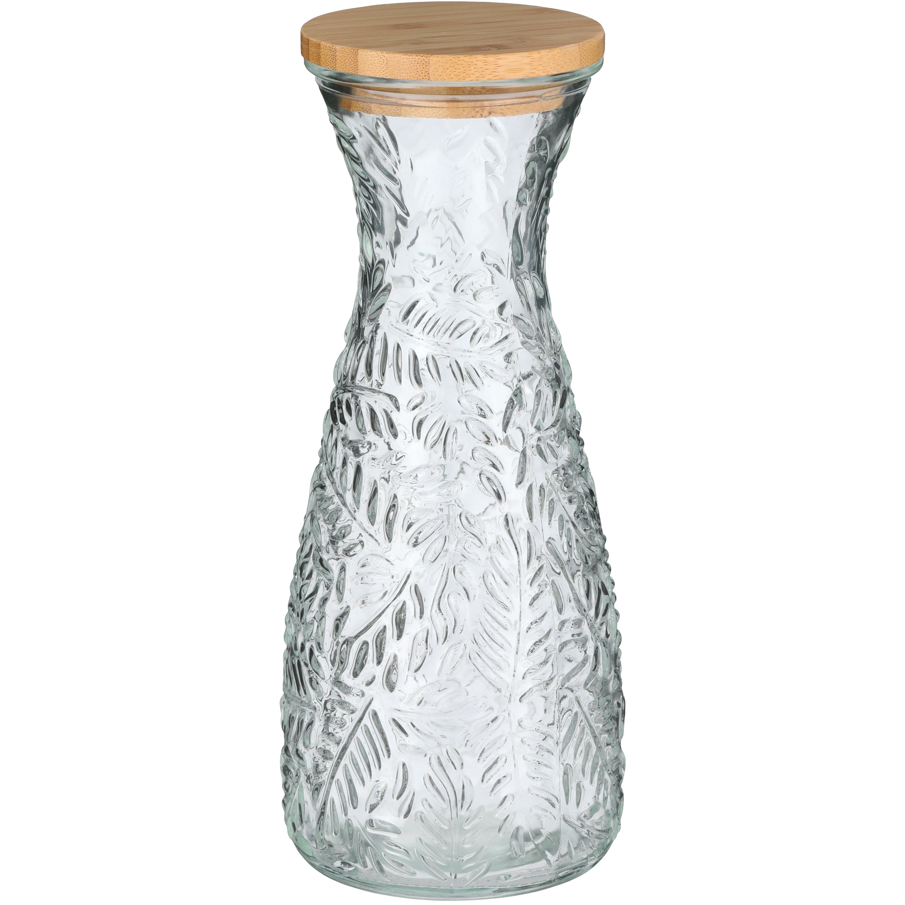 Destination Holiday Glass Carafe With Bamboo Lid - Shop Pitchers ...