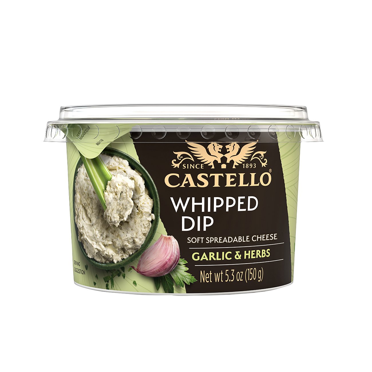 Castello Whipped Spreadable Cheese Dip - Garlic & Herbs - Shop Dip at H-E-B