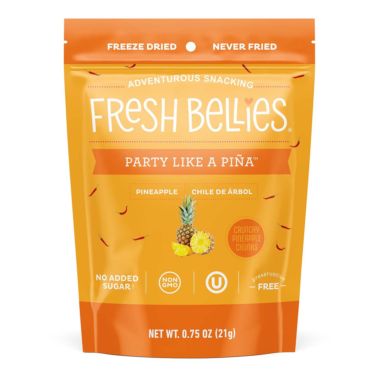 Fresh Bellies Party Like A Pina Crunchy Pineapple Chunks - Shop Chips ...