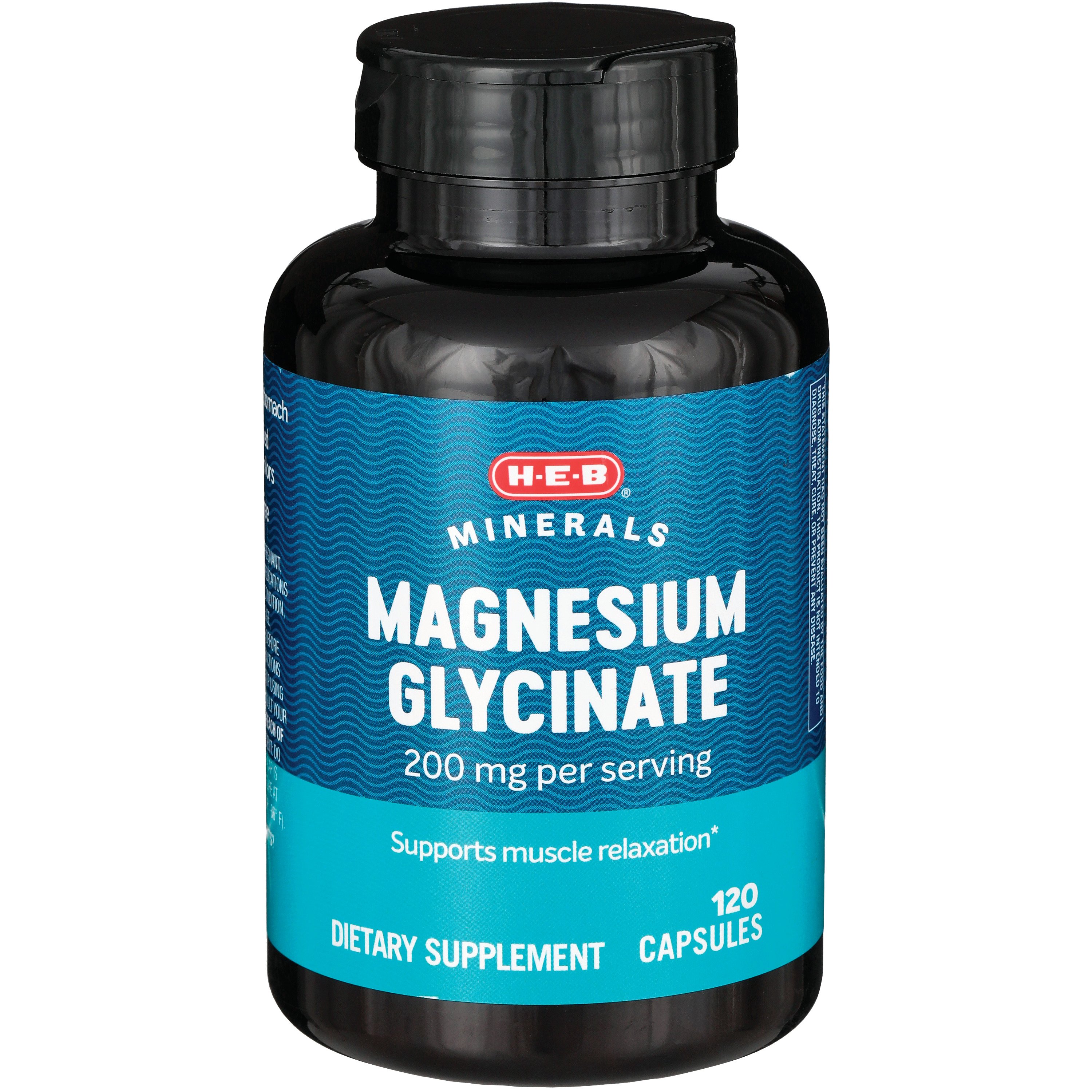 H-E-B Minerals Magnesium Glycinate 200 mg Capsules - Shop Minerals at H-E-B