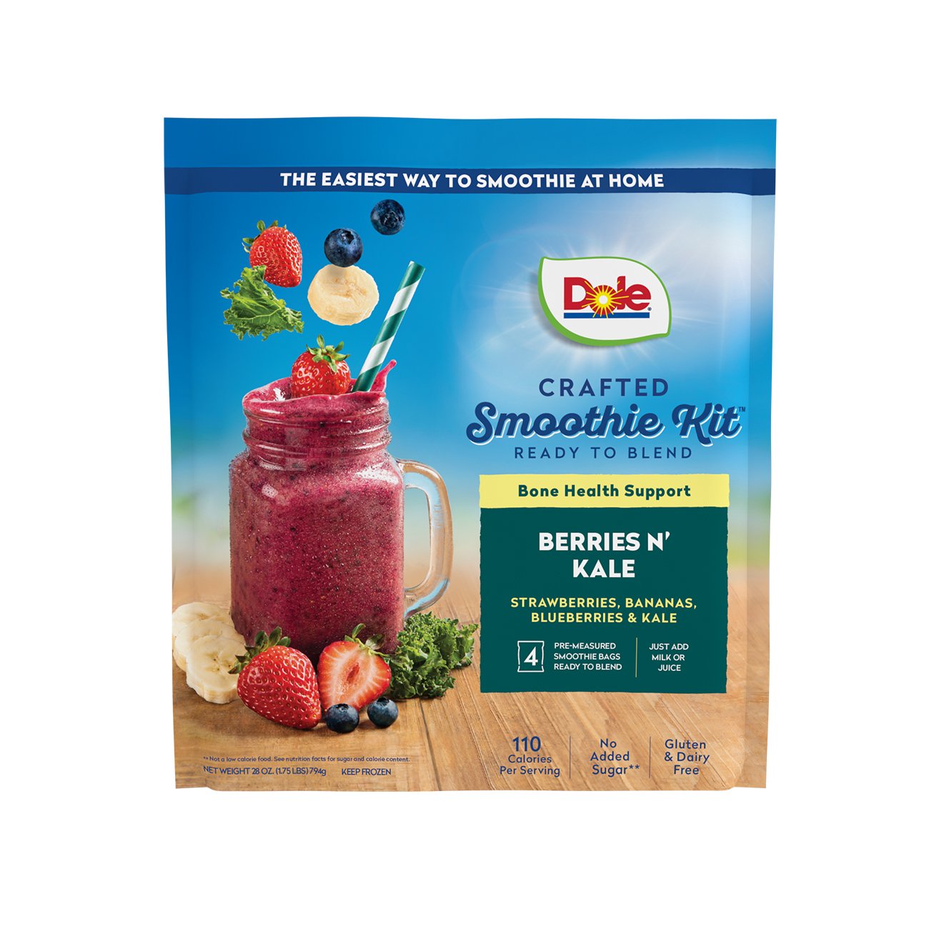 Dole Crafted Smoothie Kit - Berries N' Kale - Shop Juice & smoothies at ...
