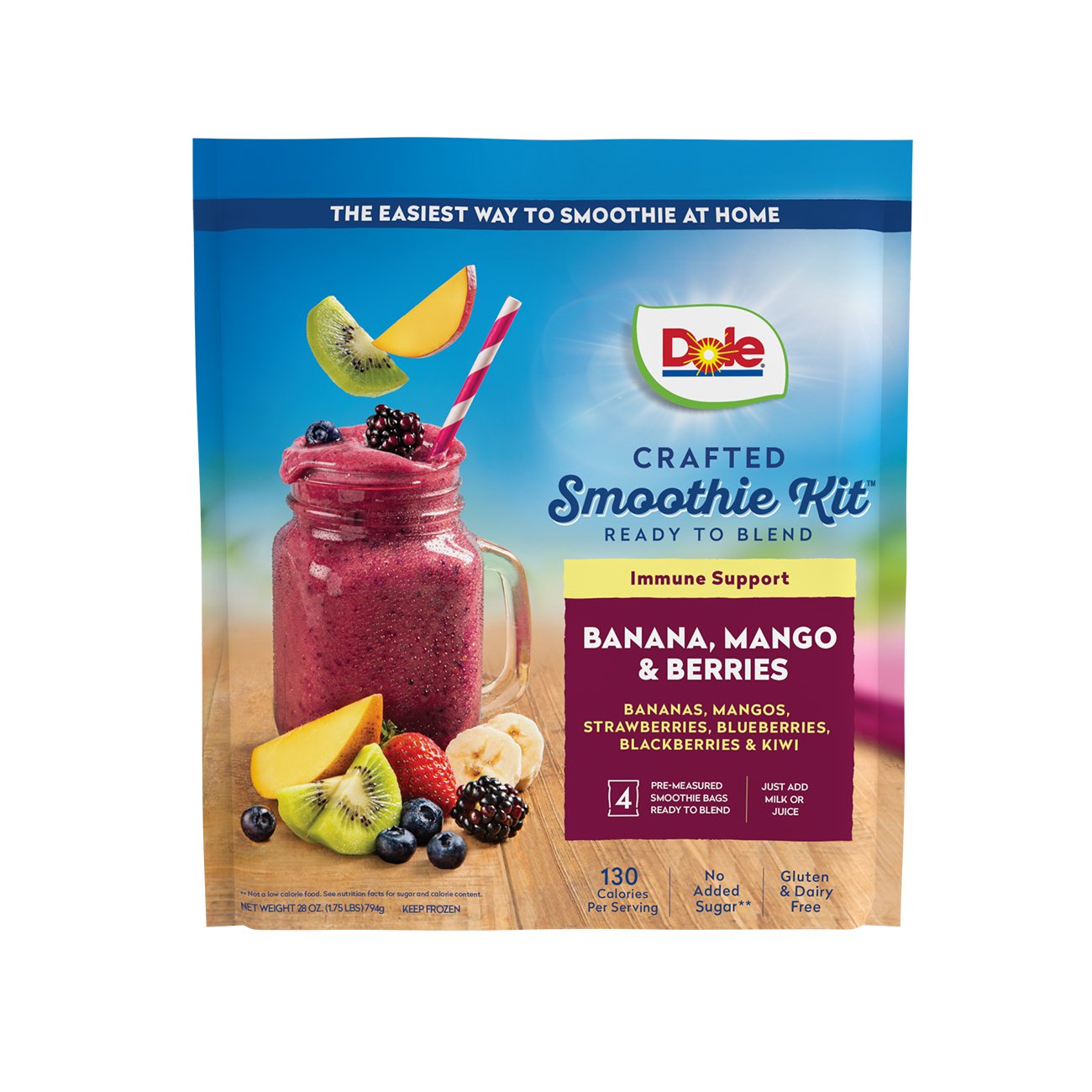 Dole Crafted Smoothie Kit - Banana, Mango & Berries - Shop Juice ...