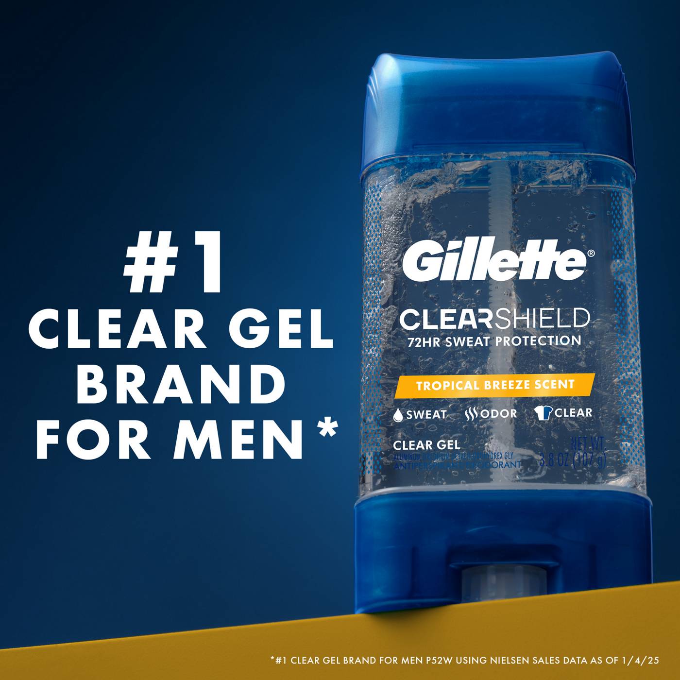 Gillette Clear Shield Gel Antiperspirant Deodorant - Tropical Breeze ...