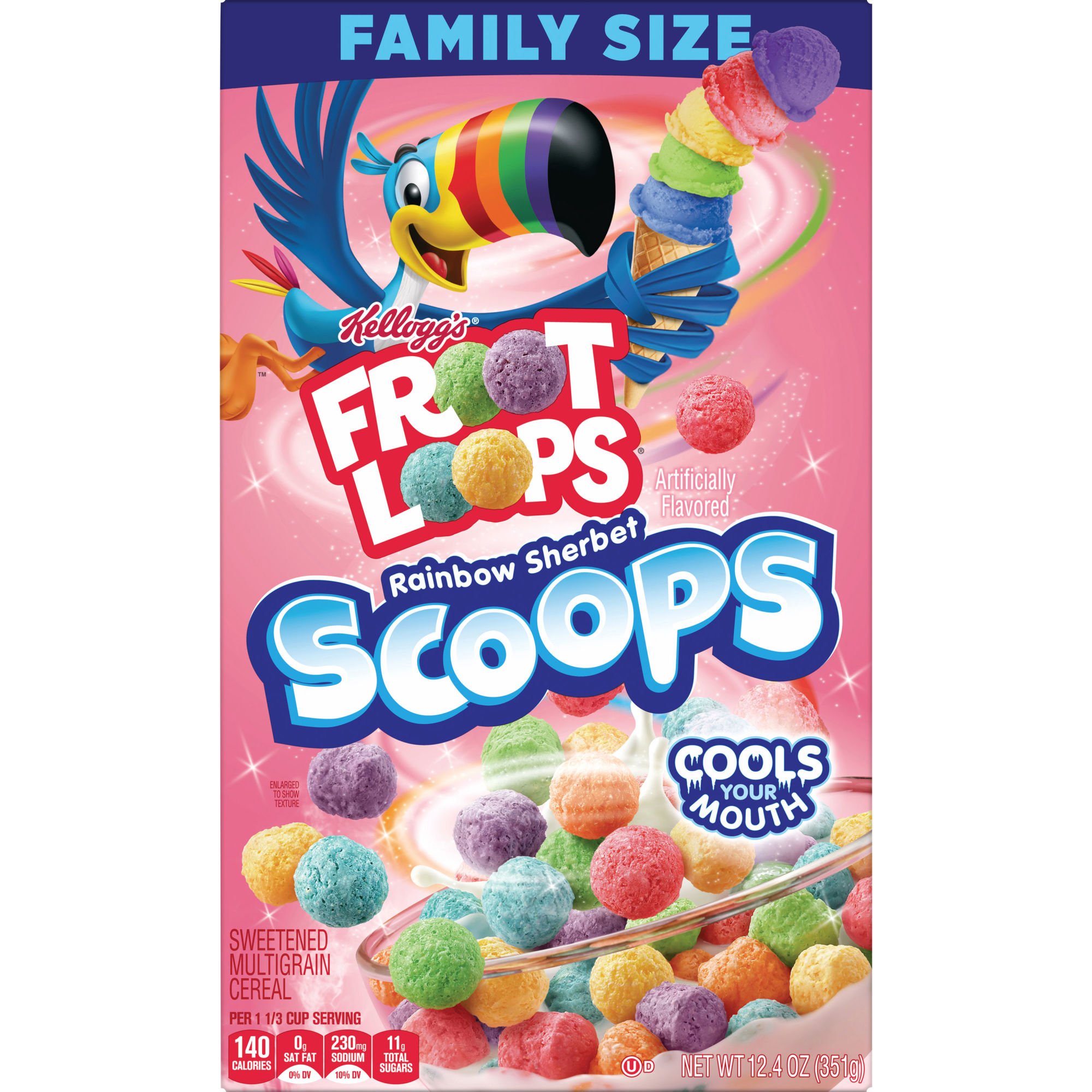 Kelloggs Froot Loops Rainbow Sherbet Scoops Shop Cereal At H E B